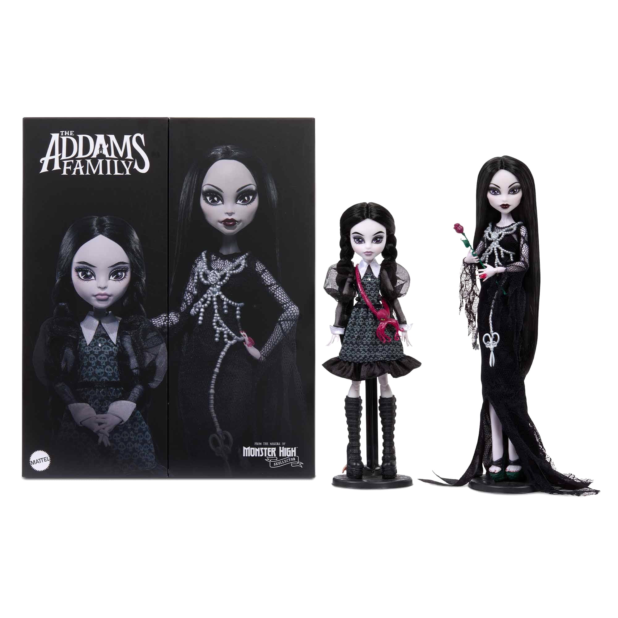 Skullector Addams Family Doll Two-Pack: Morticia & Wednesday, Fully ...