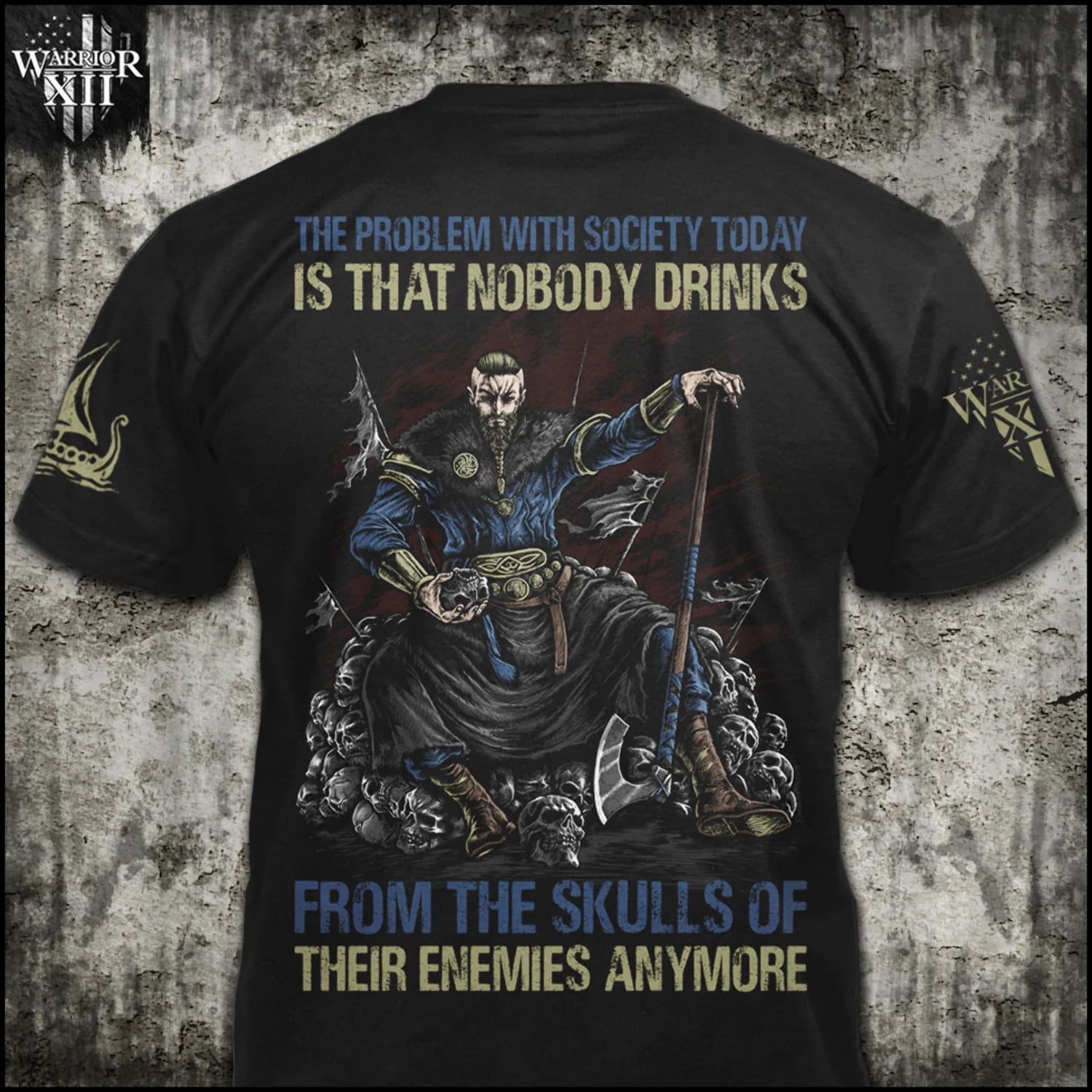 American Pride Veteran Support Skulls Of My Enemies T-Shirt | Patriotic Tribute Tee | 100% ...