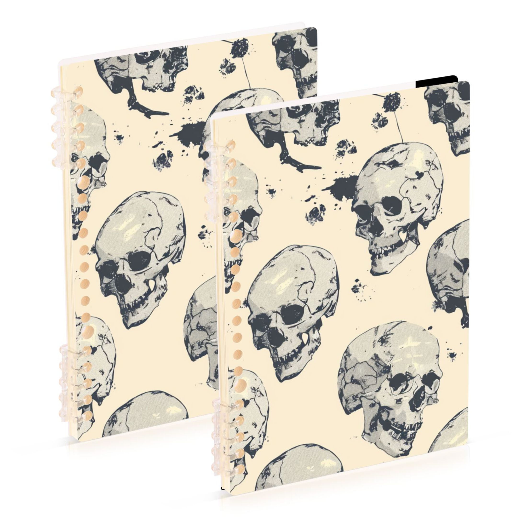 Skulls Skeleton Ring Binder Notebook Journey Note Diary College Ruled ...