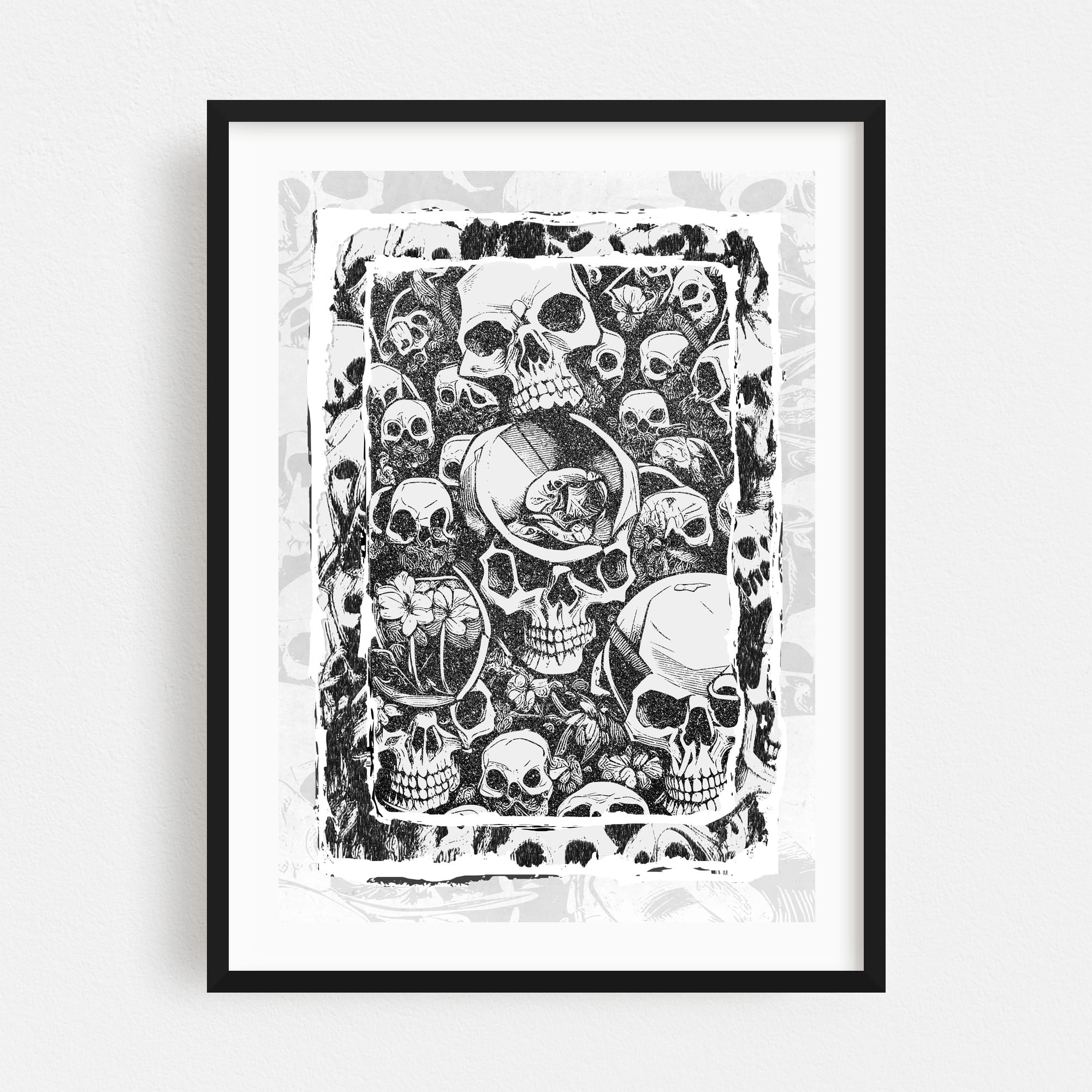 Skulls and Skull. Episode 1 - Illustration Skull Black and White Line ...