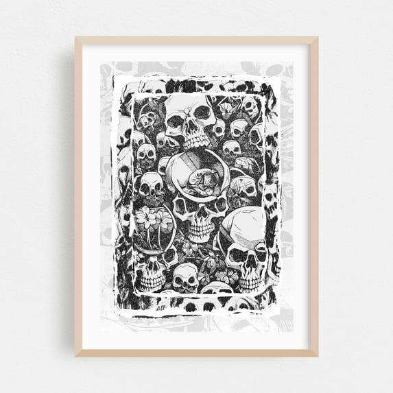 Skulls and Skull. Episode 1 - Illustration Skull Black and White Line ...