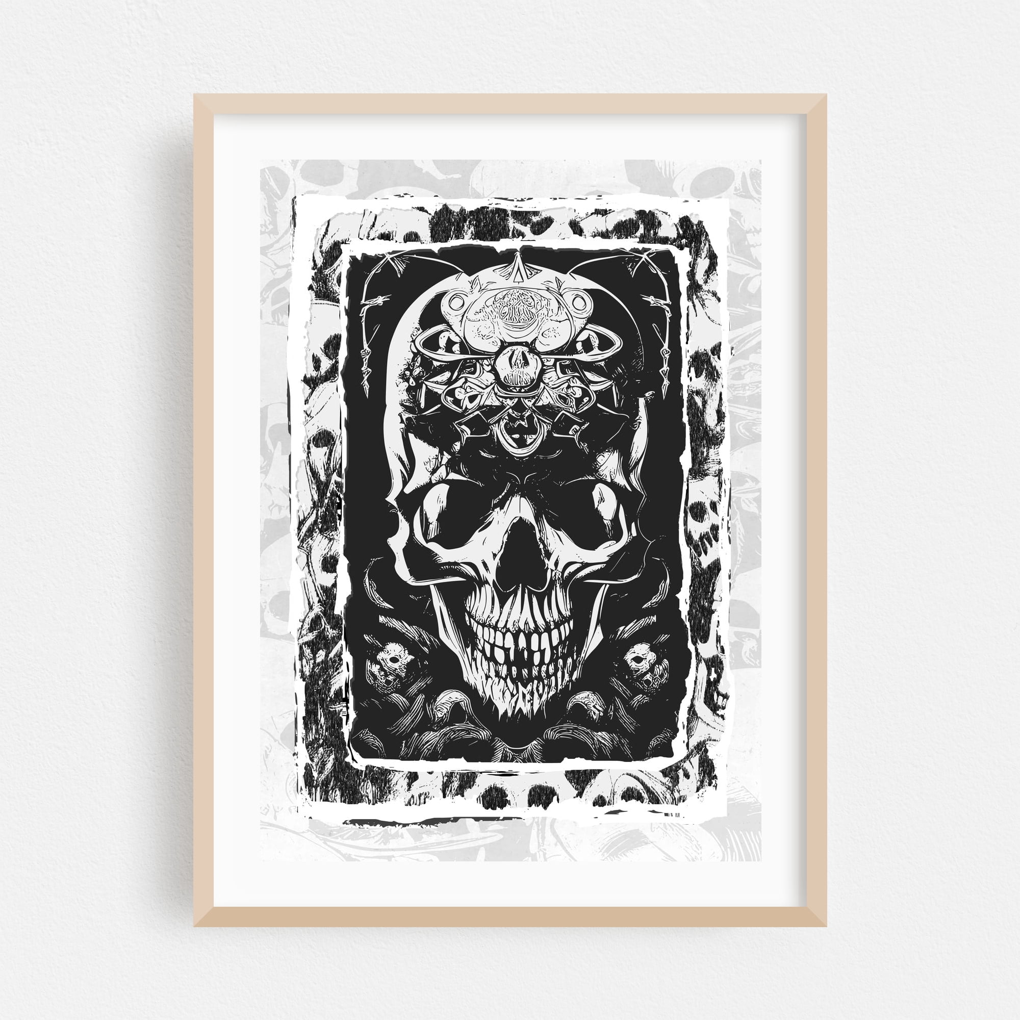 Skulls and Skull. Episode 22 - Illustration Skull Gothic Black and ...