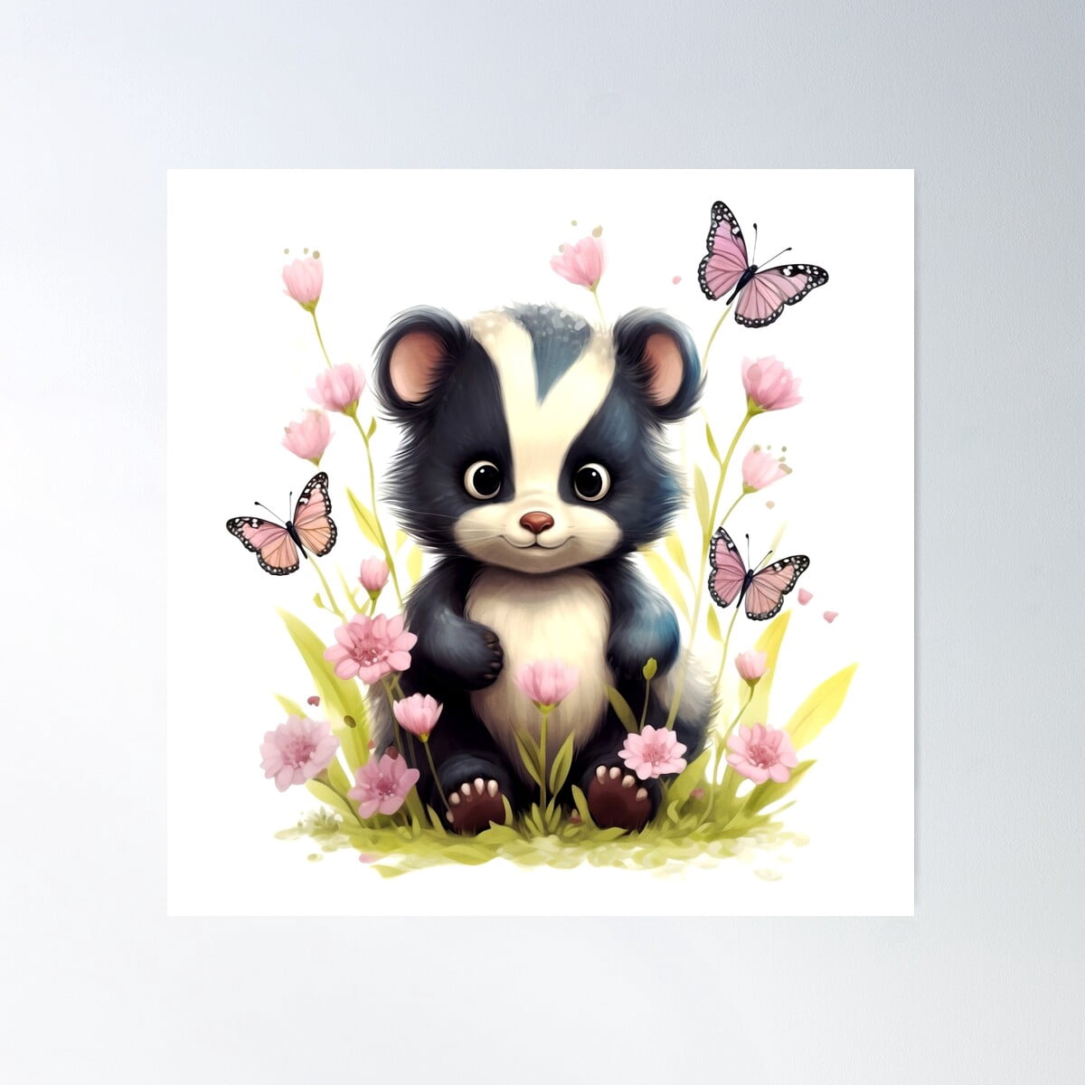 Skunk Animal Clipart, North America Animal, American Fauna Art ...