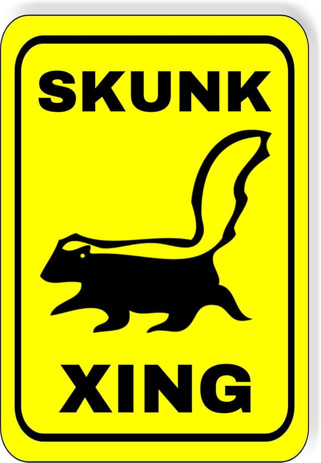 Skunk Crossing Sign Zone Xing Sign Aluminum Metal Sign 8 X 12 Inch Wall ...