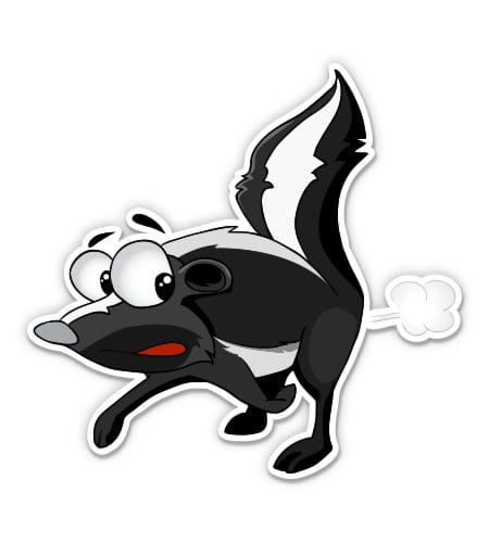 Skunk Funny - 3" Vinyl Sticker - For Car Laptop Water Bottle Phone ...