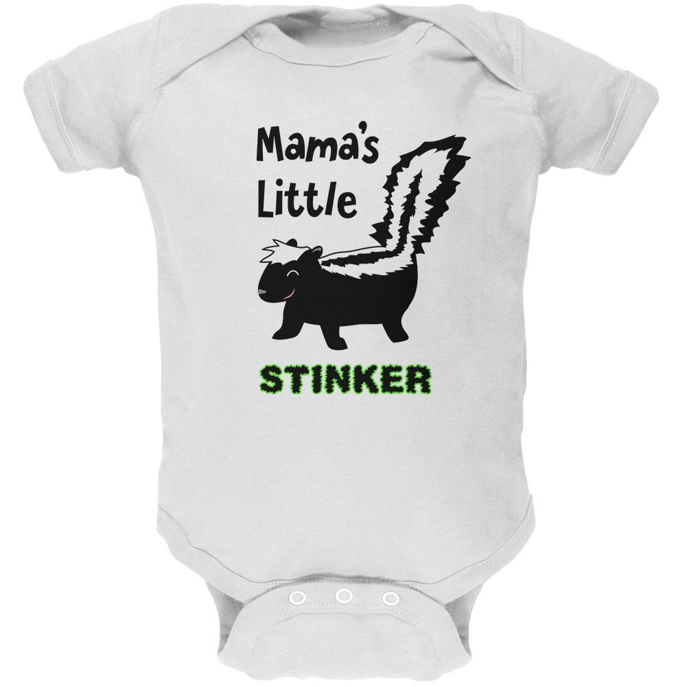 Skunk Mama's Little Stinker Soft Baby One Piece White 3-6 M - Walmart.com