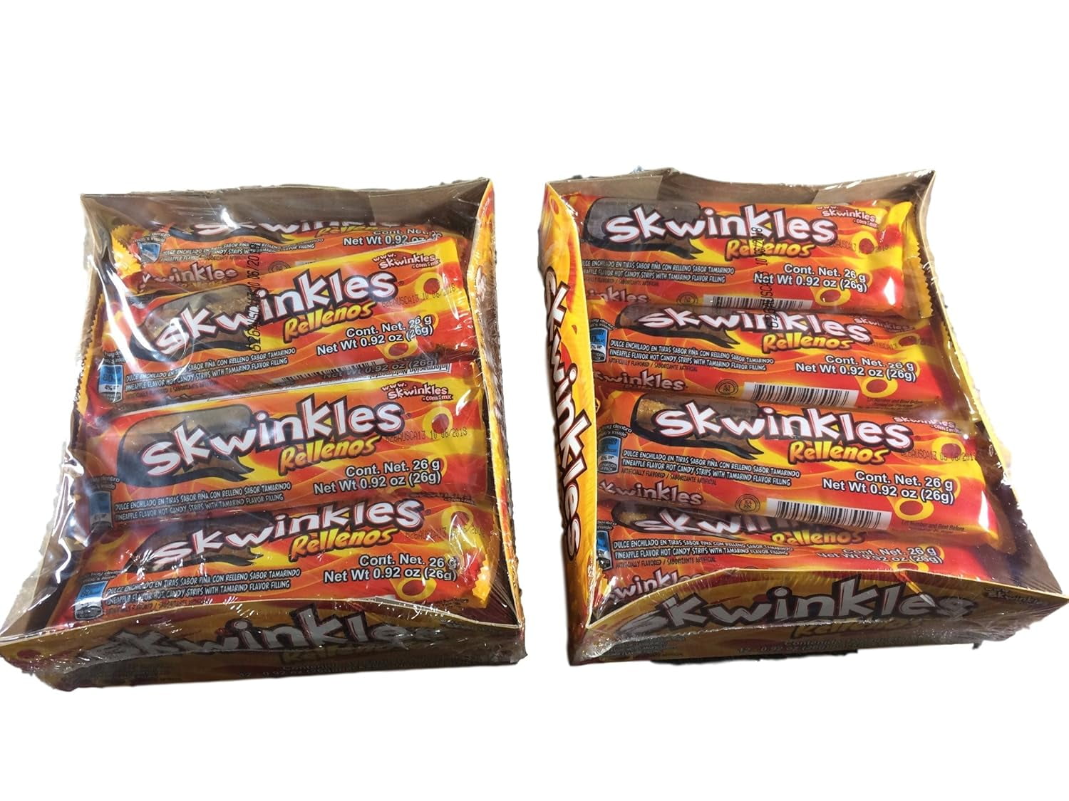 Skwinkles Rellenos Piña Enchilada Hot Pineapple Filled Candy Strips 12 ...