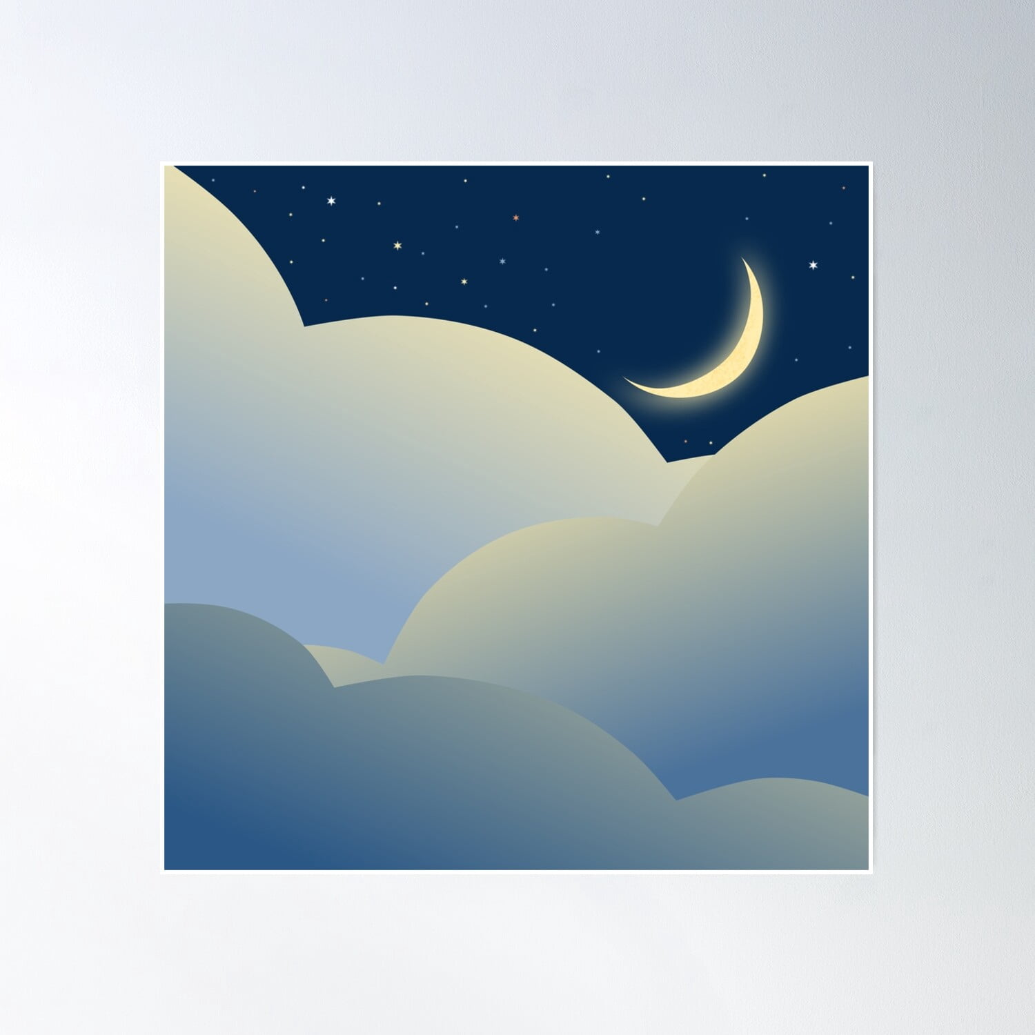 Sky At Night Poster Wall Art, Modern Wall Decor, 24x24 UNFRAMED ...