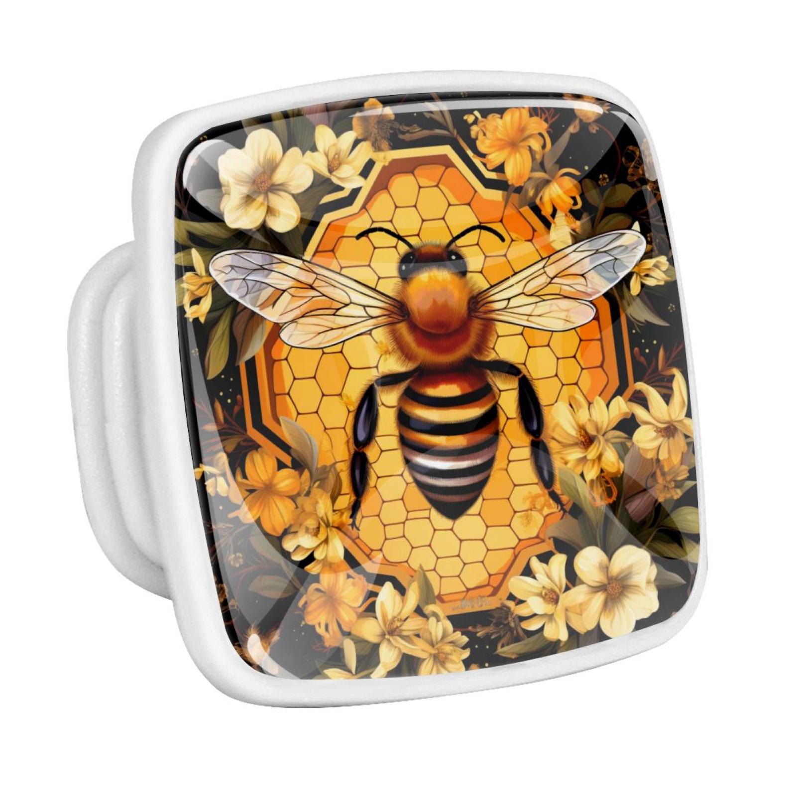 Sky Bees Fluorescent Drawer Pulls with Screws Square 4-Pack Glow Dark Knobs for Cabinets ...