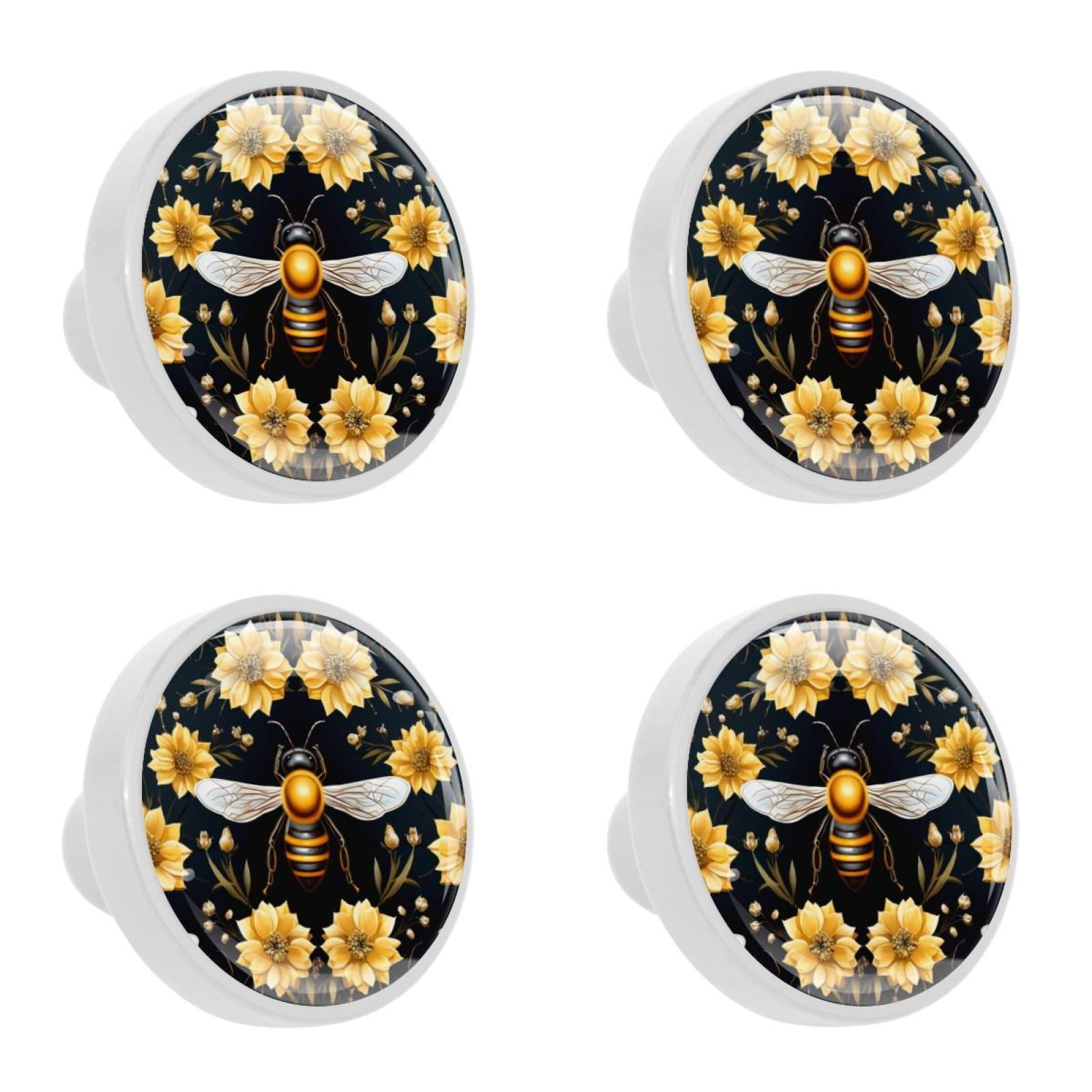 Sky Bees Pattern Cabinet Knob 4 pcs Drawer Knob Cabinet Hardware Many ...