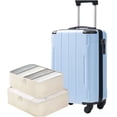 Sky Blue 20-Inch Carry On Luggage with TSA Lock & Spinner Wheels ...