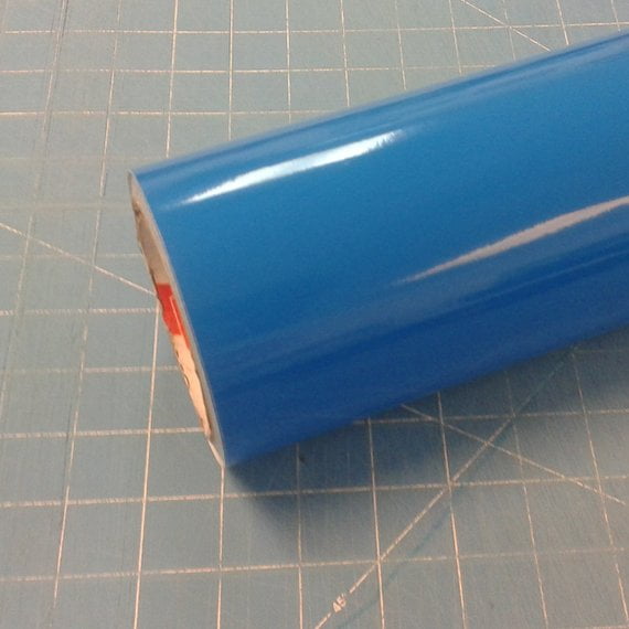 Sky Blue 24" x 10 Ft Roll of Glossy Oracal 651 Vinyl for Craft Cutters ...