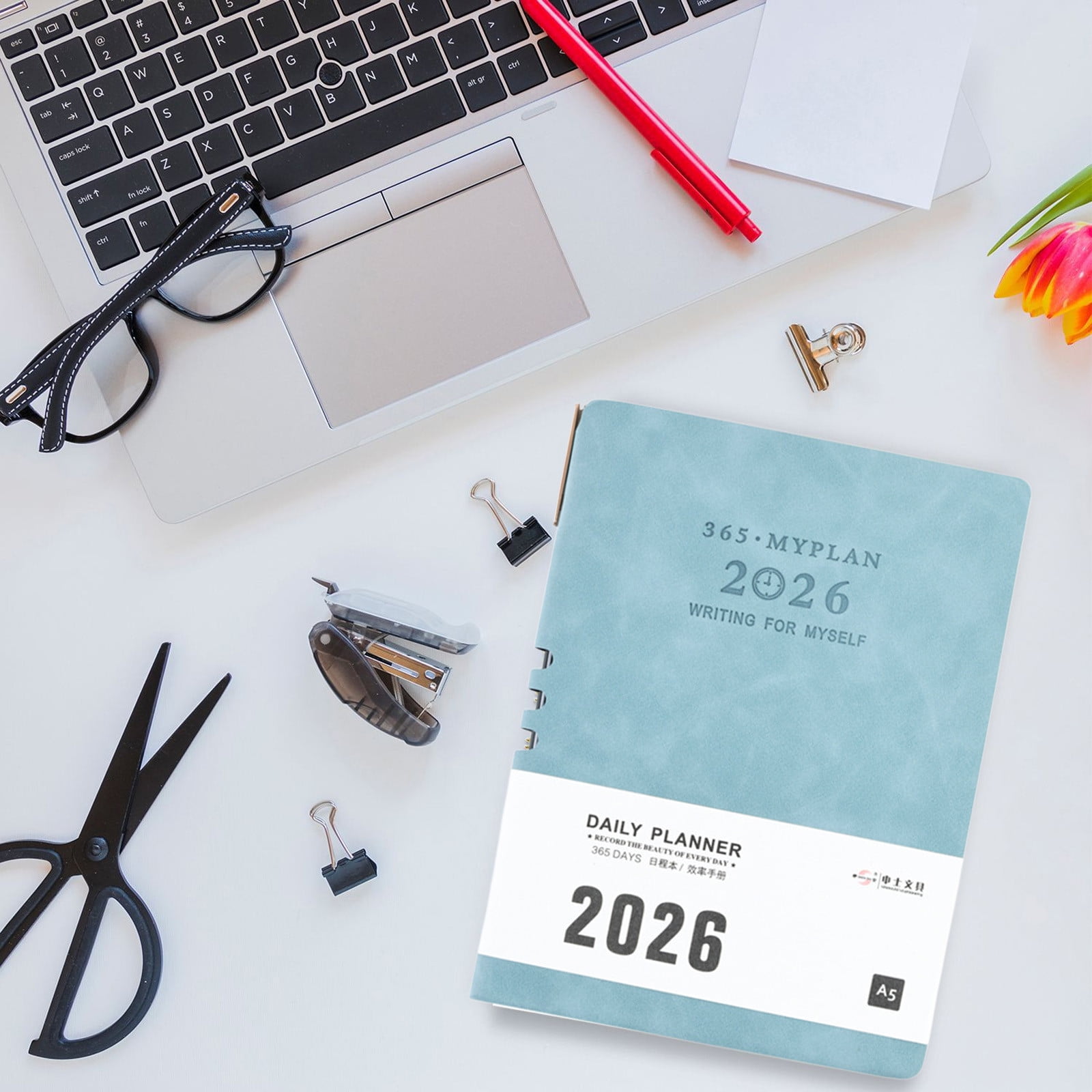 Sky Blue Calendar Planner, Two Thousand Twenty-Six Daily Notebook with ...