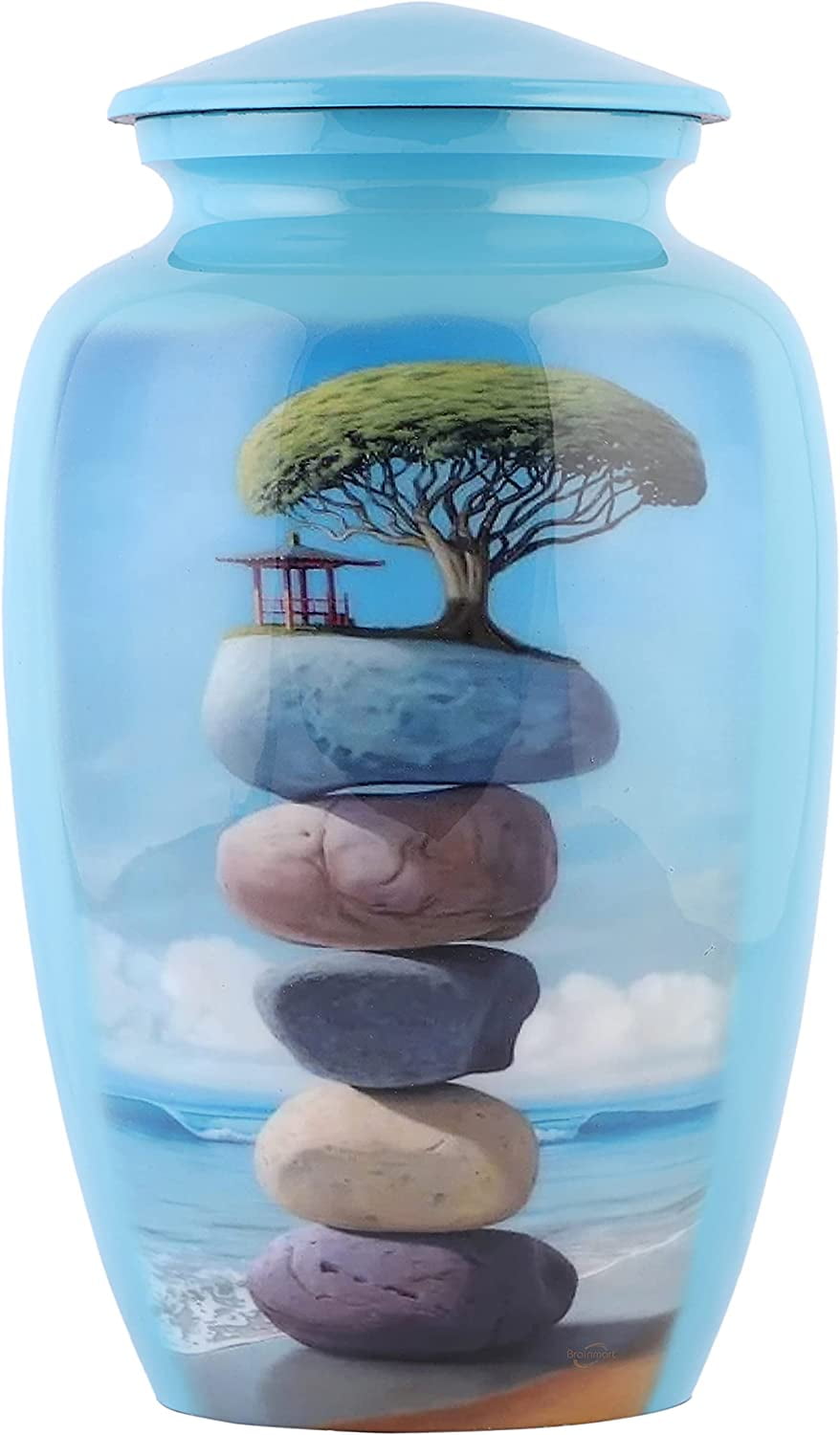 Sky - Blue Cremation Urns for Human Ashes | Crafted Memorial for ...