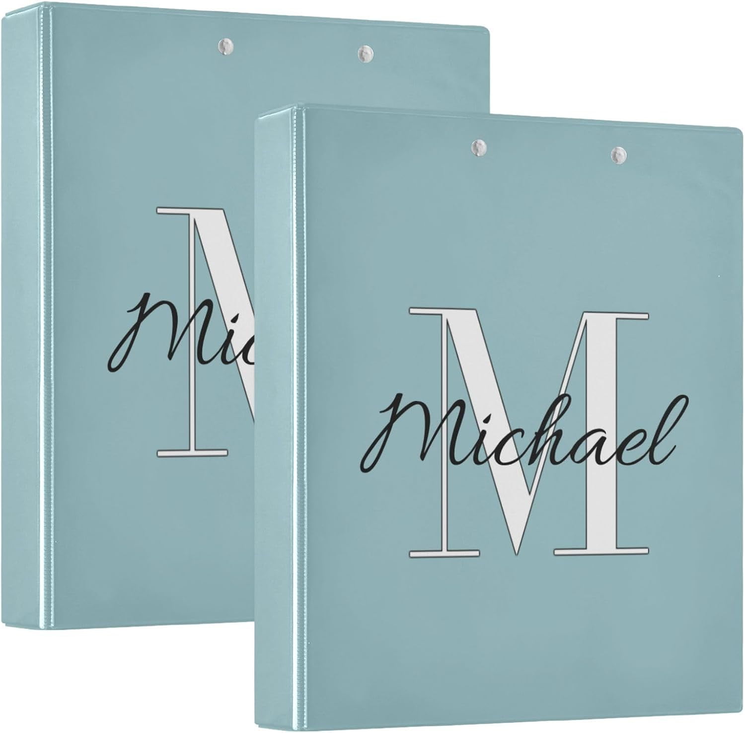 Sky Blue Custom Binder With Name Personalized 3 Ring Binders 1.5 Inch ...