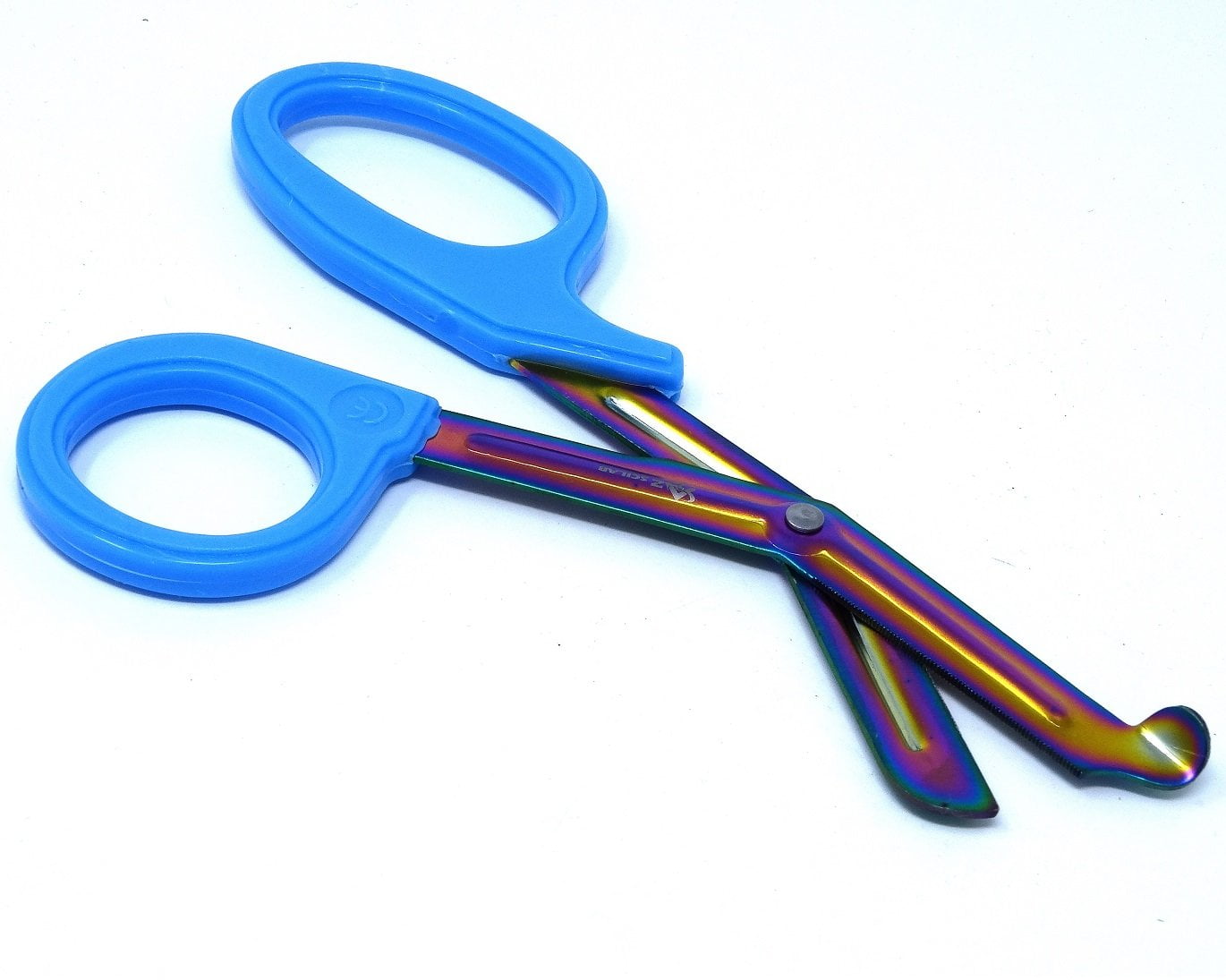 Sky Blue Handle with Fluoride Multi Color Blades Trauma Shears 7.25 ...