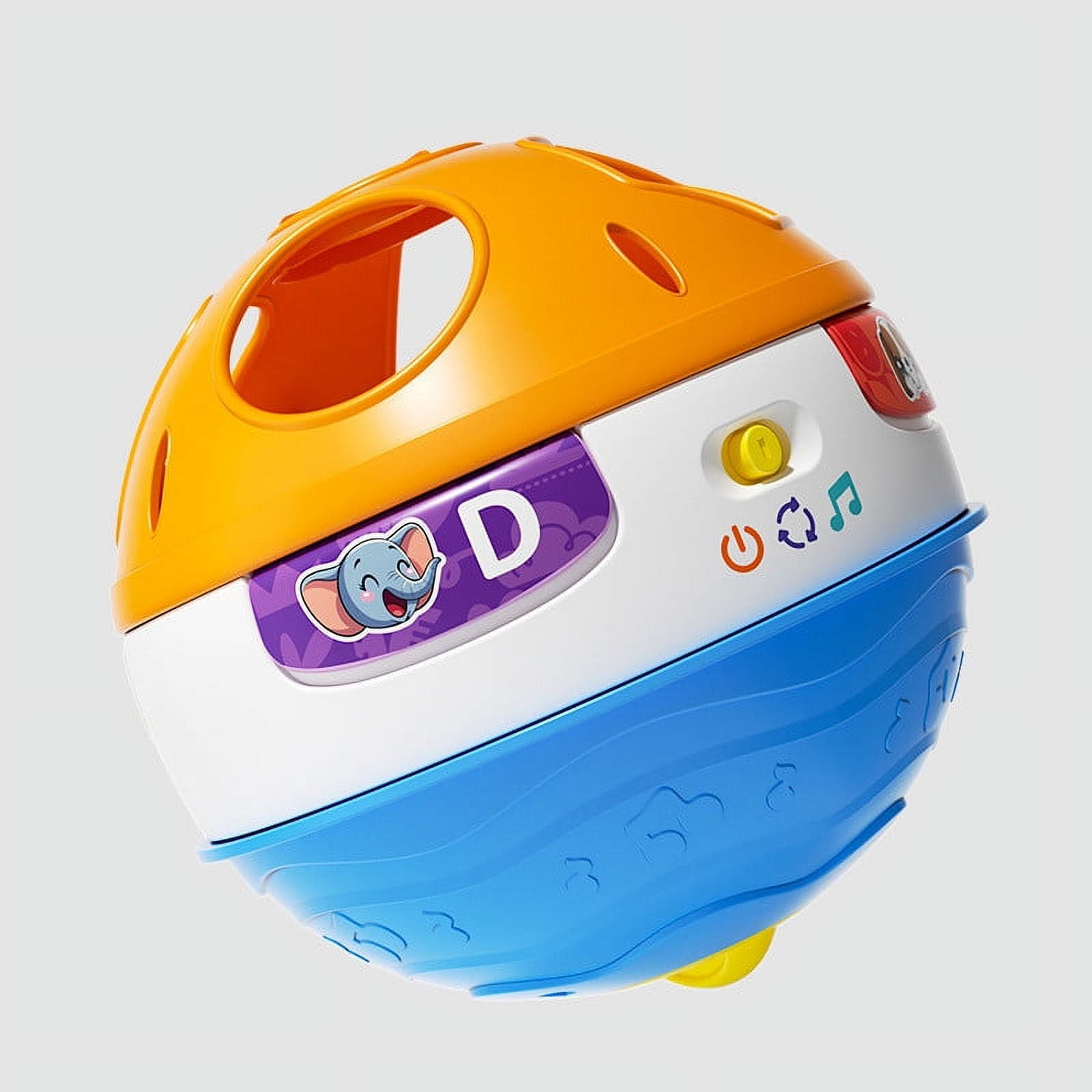 Sky Blue Infant Sensory Crawling Ball Toy With Music Spinning Lights ...