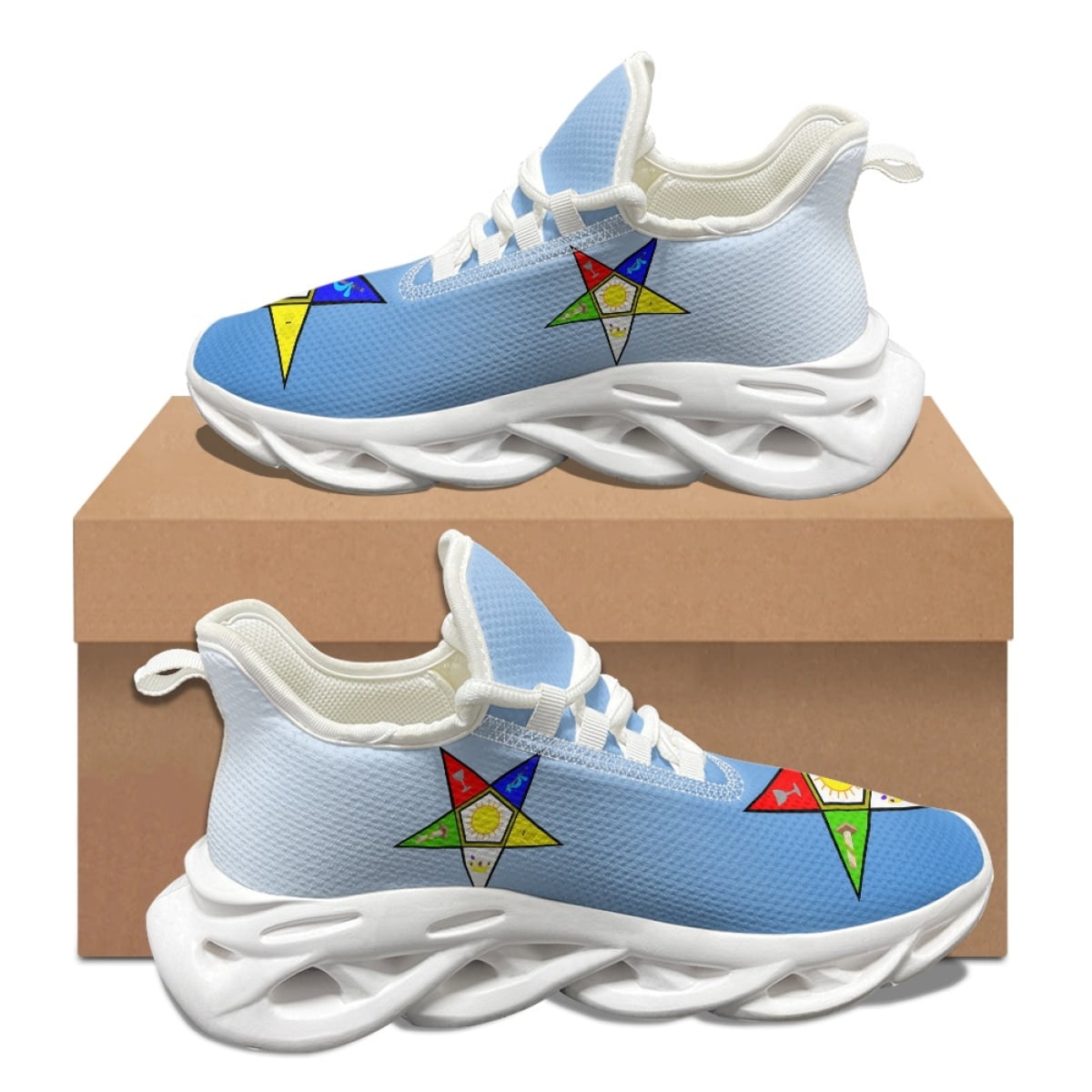 Sky Blue Pentagram OES Pattern New Couple Shoe Autumn Winter Tennis ...