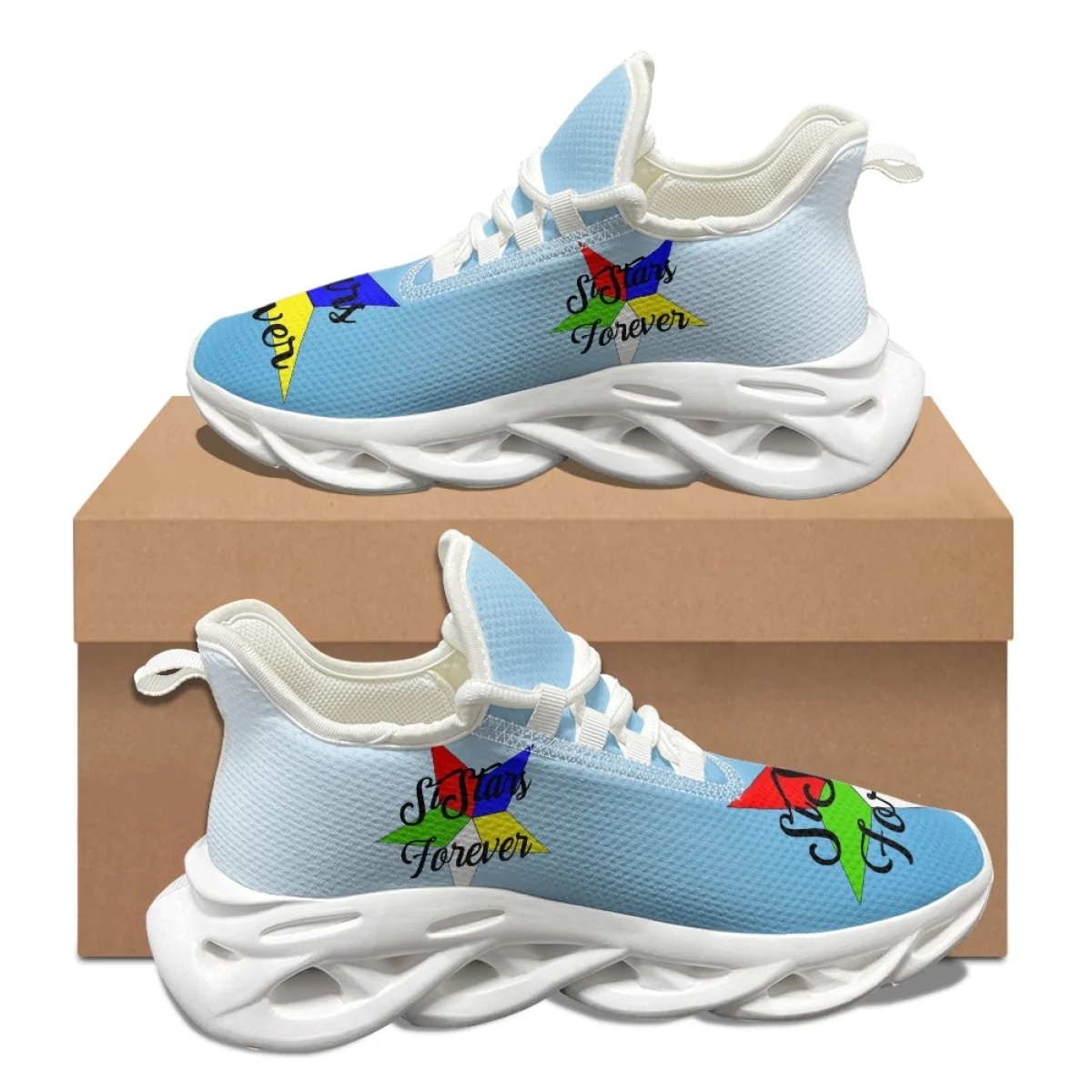 Sky Blue Pentagram OES Pattern New Couple Shoe Autumn Winter Tennis ...