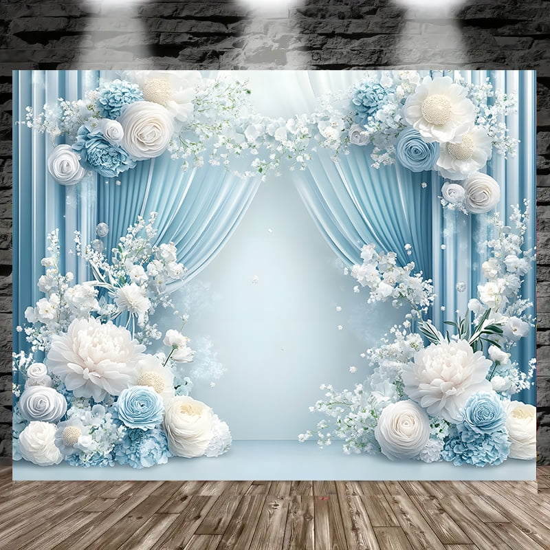 Sky Blue Romance Backdrop Polyester Sky Blue Romance Backdrop - Perfect ...