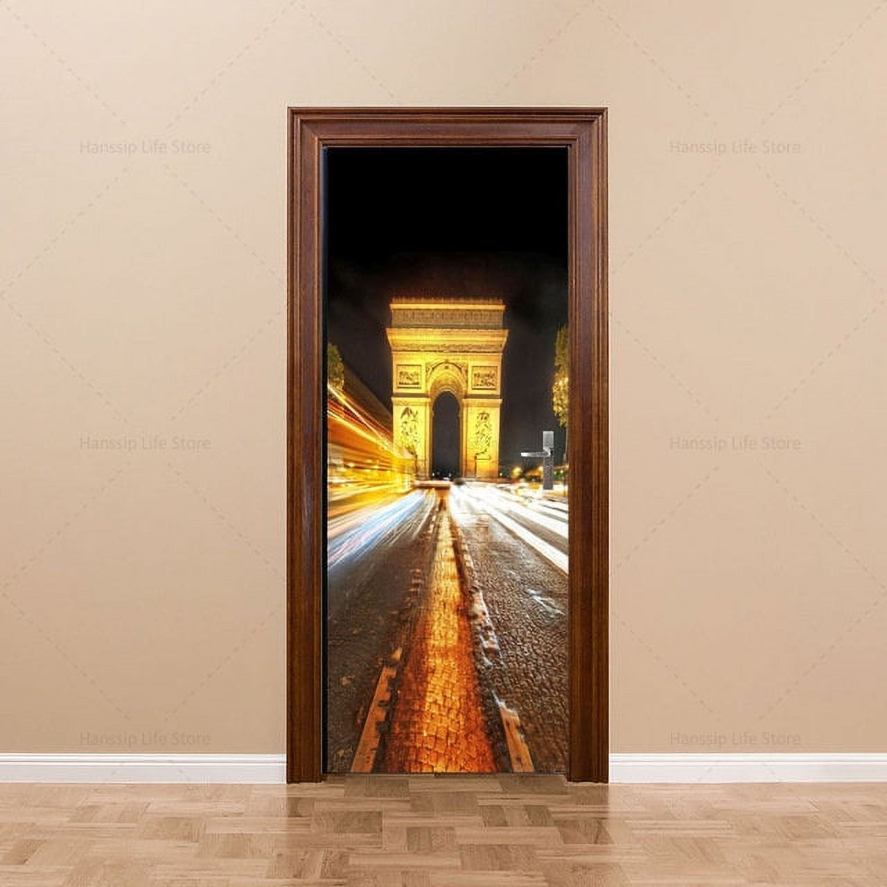 Sky Blue Sea Door Stickers PVC Waterproof Immersive Relaxation ...