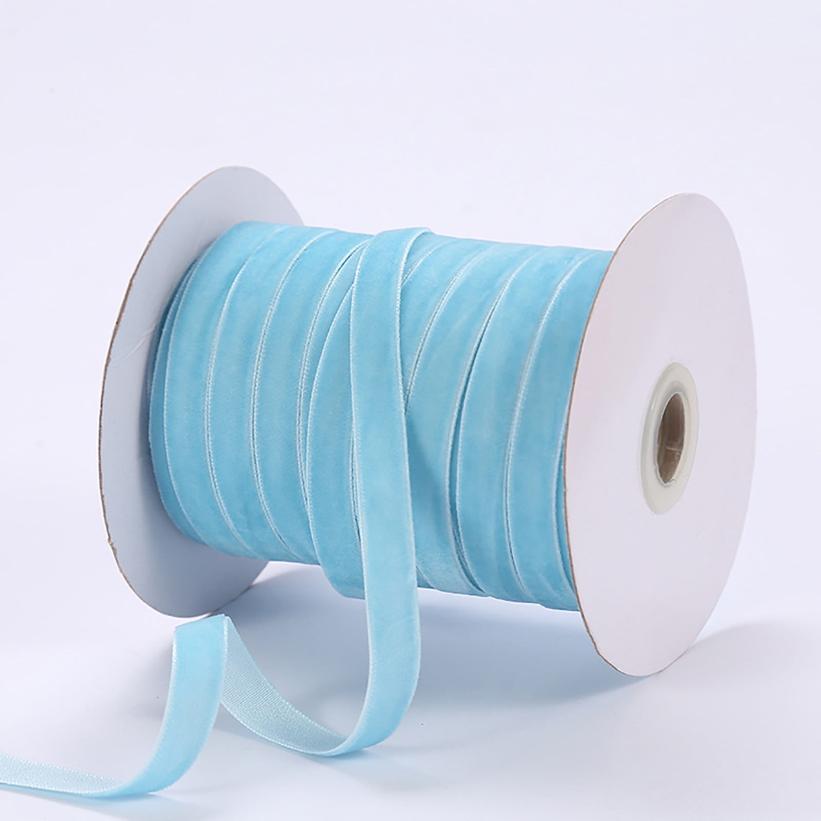 Sky Blue Velvet Ribbon 1/8 inch x 50 Yards Thin Velvet Ribbon Single ...