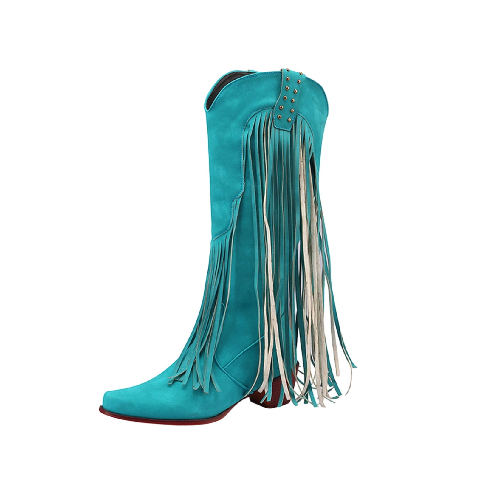 Sky Blue Women Boots With Quilted Design Comfortable For Winter Fashion ...