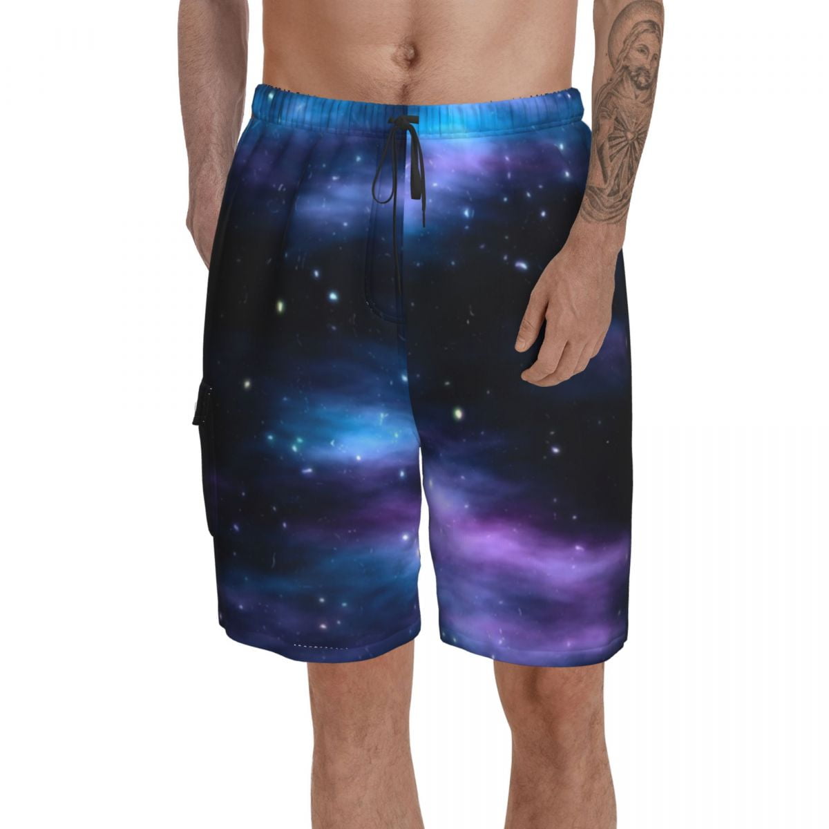 Sky Board Shorts Pattern Beach Swimming Trunks Polyester Men Swim ...