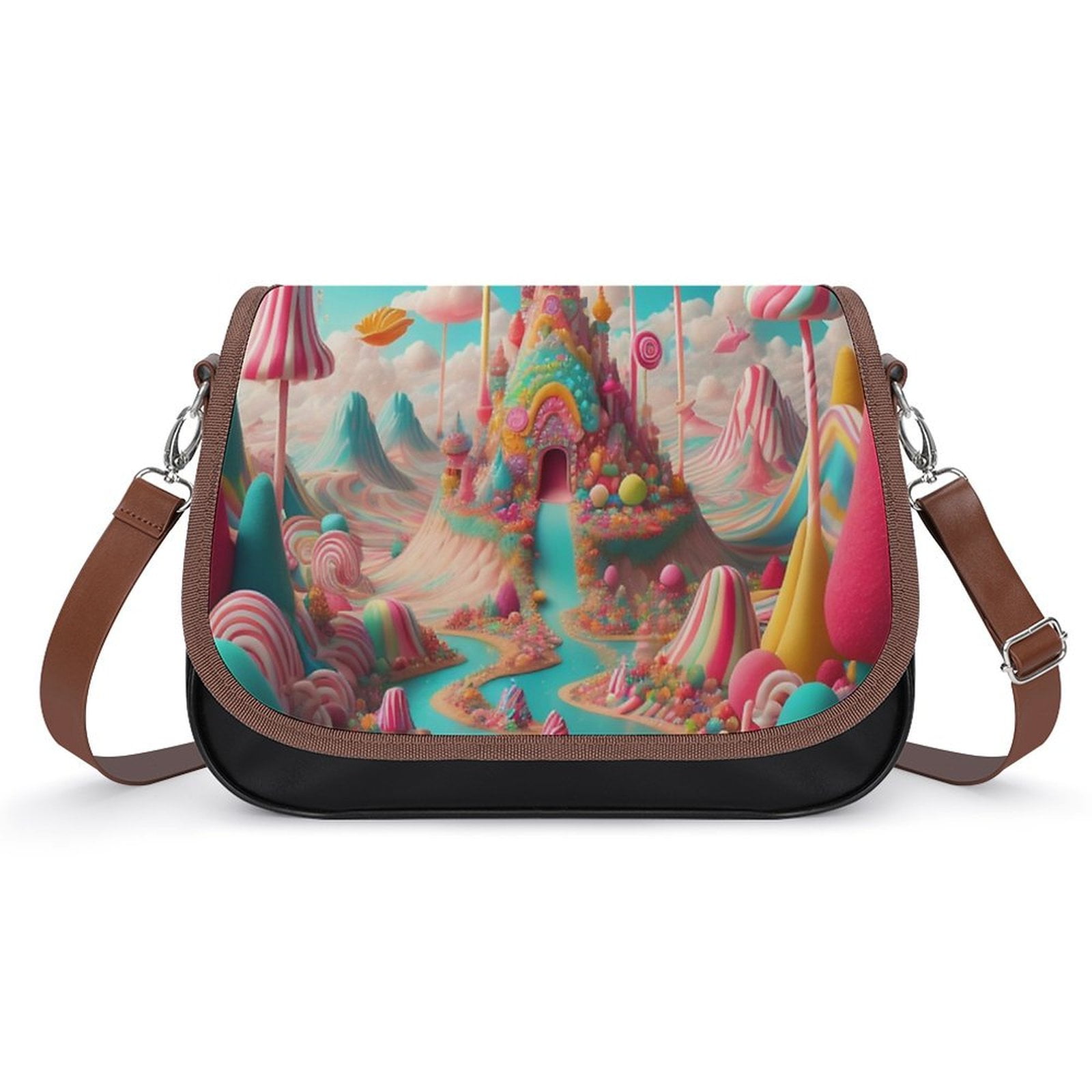 Sky Candy Land Vintage Crossbody Bag for Women Medium Leather Hobo Bags Shoulder Bag Classic ...