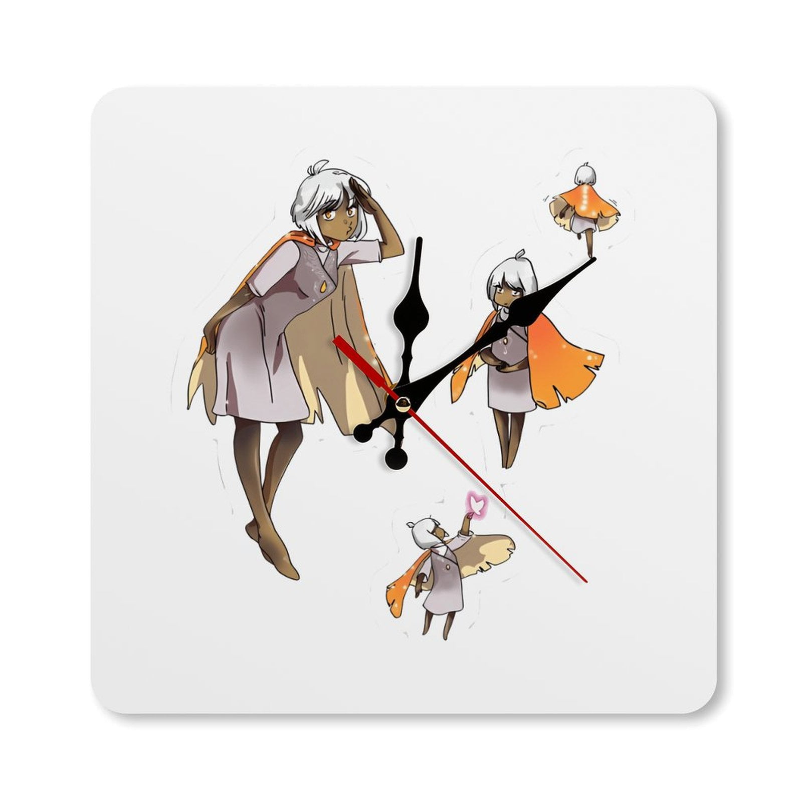 Sky Children Of The Light Square Wall Clock Wooden Clock Silent Clock ...