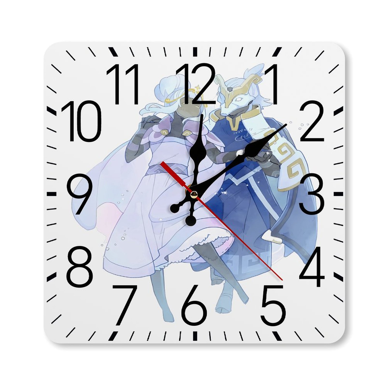 Sky Children Of The Light Square Wall Clock Wooden Wall Clock With ...