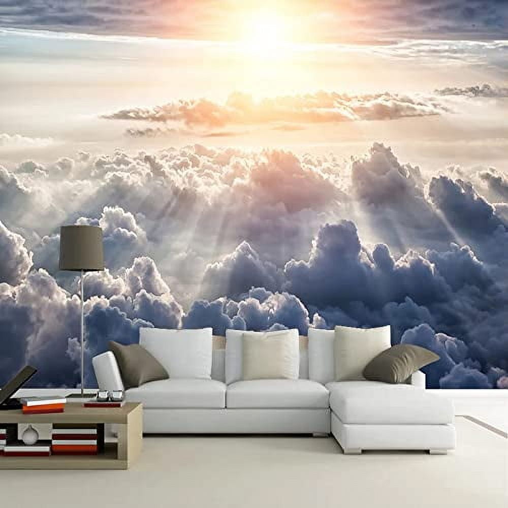 Sky Clouds Sunlight 3D Photo Wallpaper, Natural Landscape Poster Wall ...