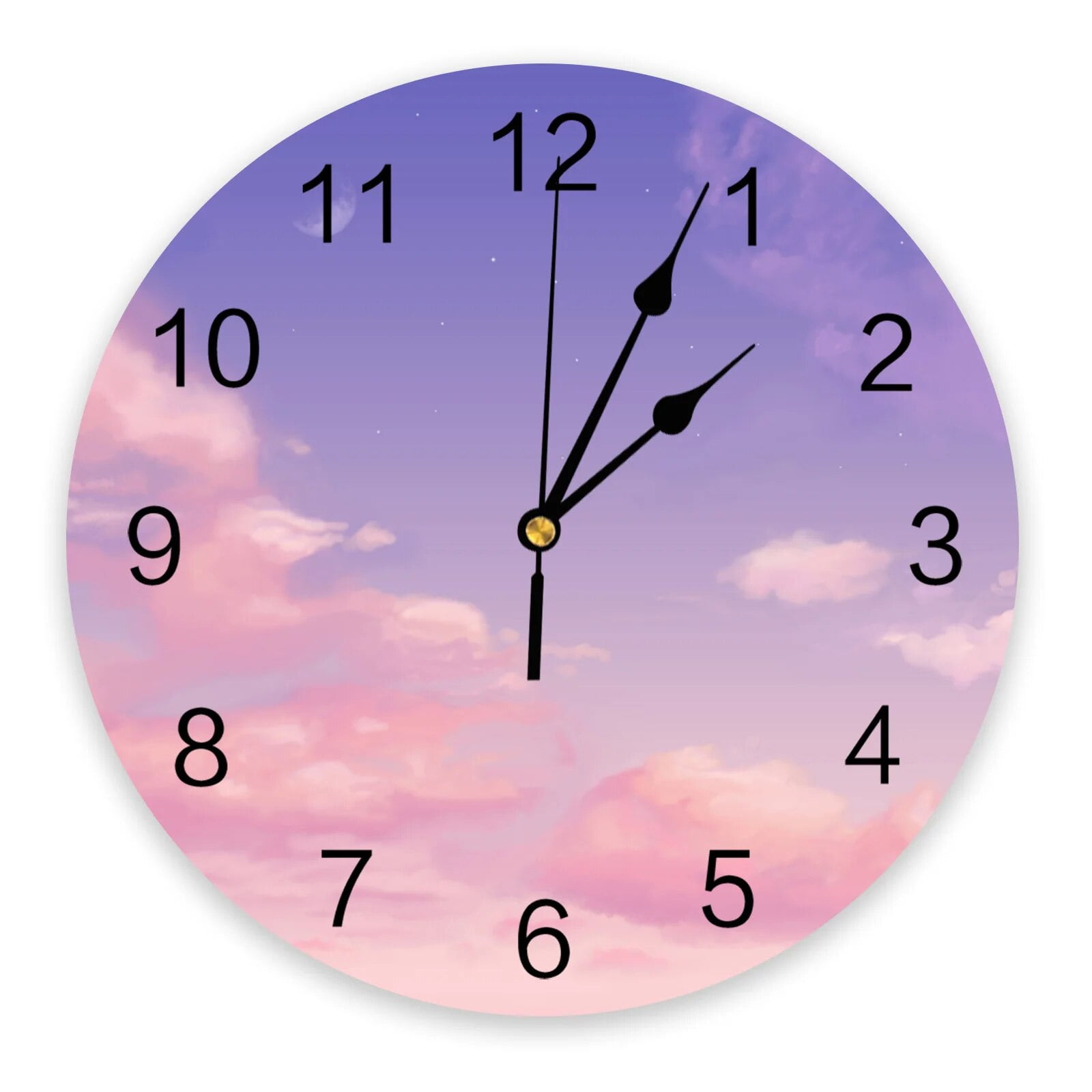 Sky Clouds Wall Clock Large Modern Kitchen Dinning Round Wall Clocks ...