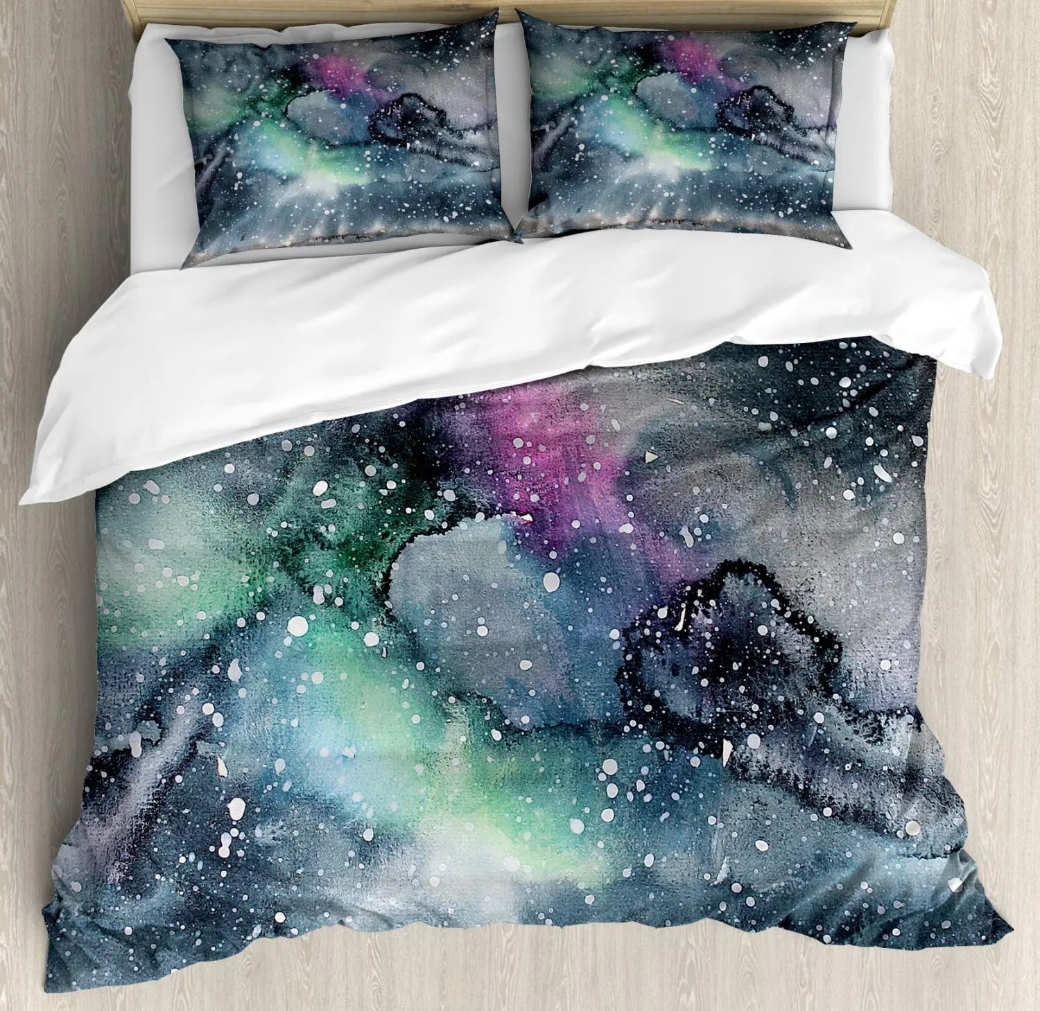 Sky Duvet Cover Set Space Night Time Universe Stars and Nebulas Distant ...