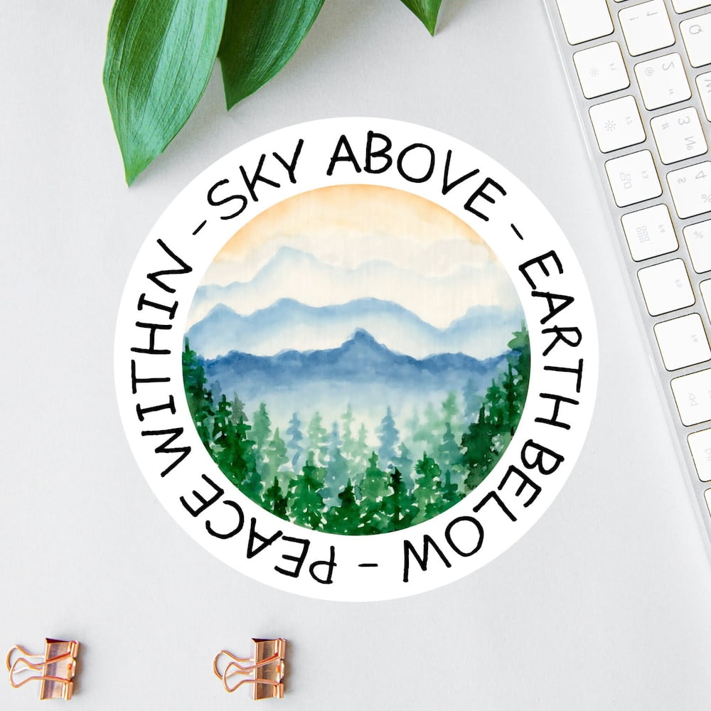 Sky Above Earth Below Stickers, Faith Sticker, Bible Sticker, Bible ...