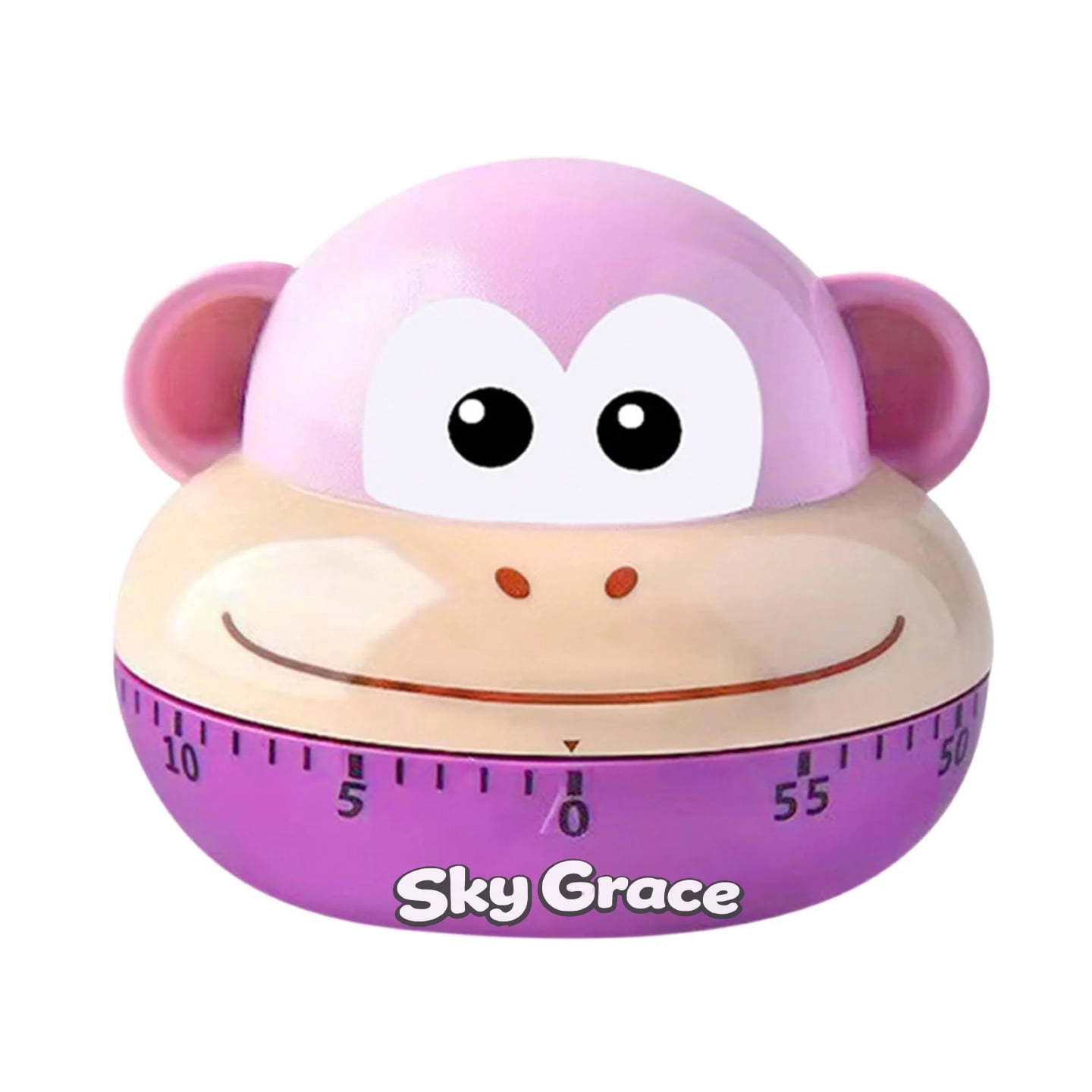 Sky Grace Cute Monkey Kitchen Timer, 60 Minute Mechanical Visual Timer ...
