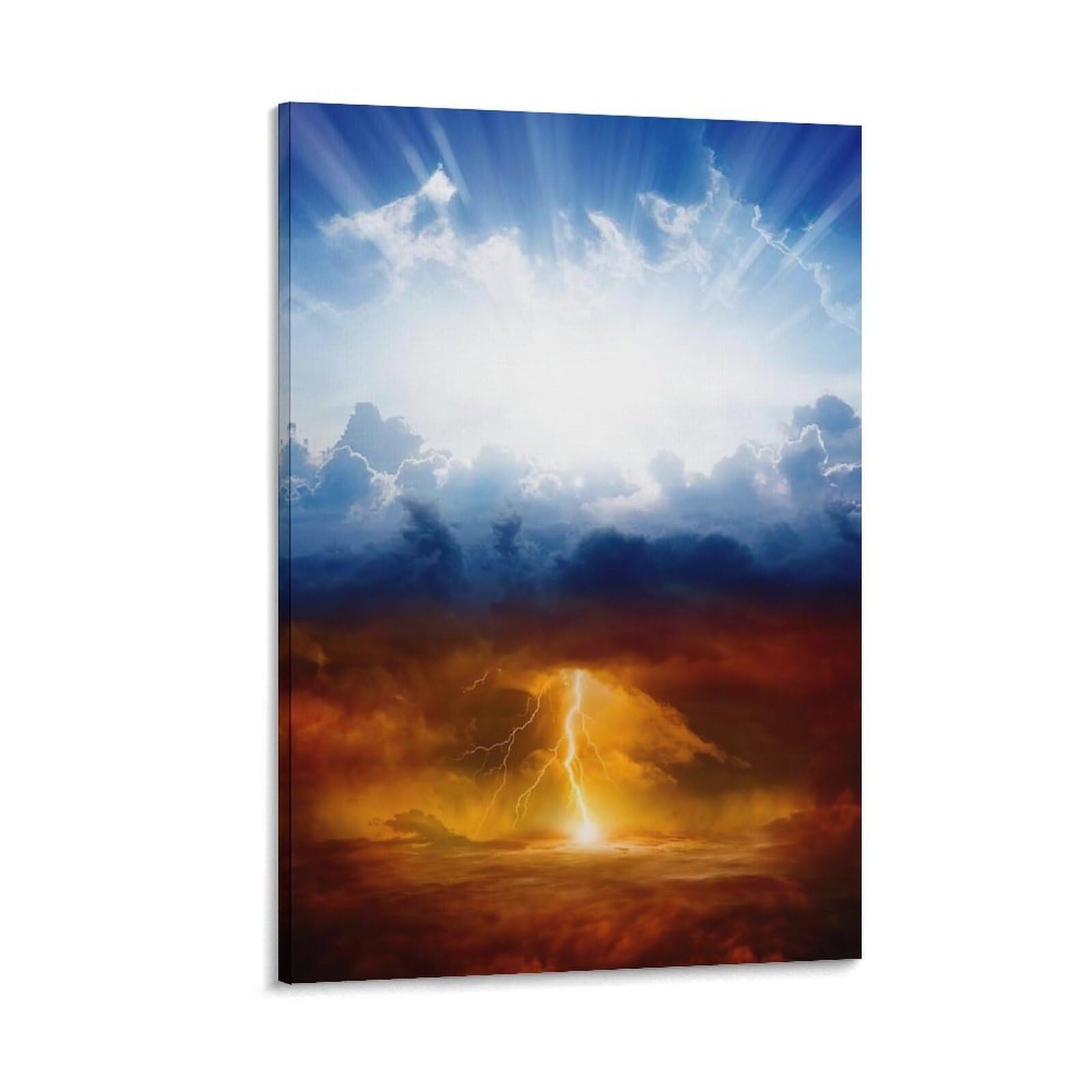 Sky Heaven Hell Lightning Clouds Religion God Doomsday Photo Poster ...