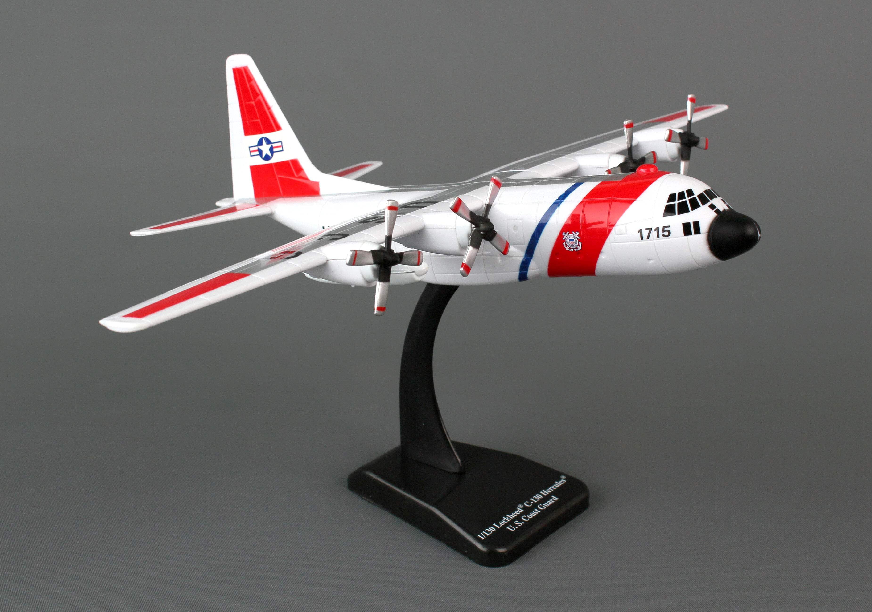 Sky Kids USCG C-130H 1/130 Scale Plastic Toy Airplane with Stand ...