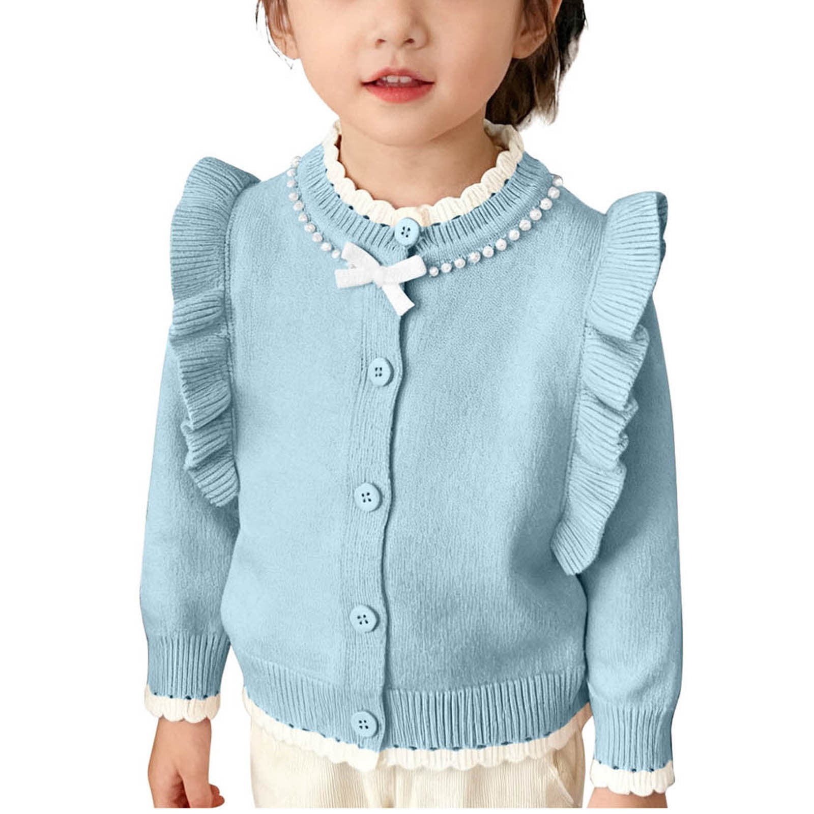 Sky Light Blue Baby Kids Girl Boy Jacket Outfits for Kid Boat Neck ...