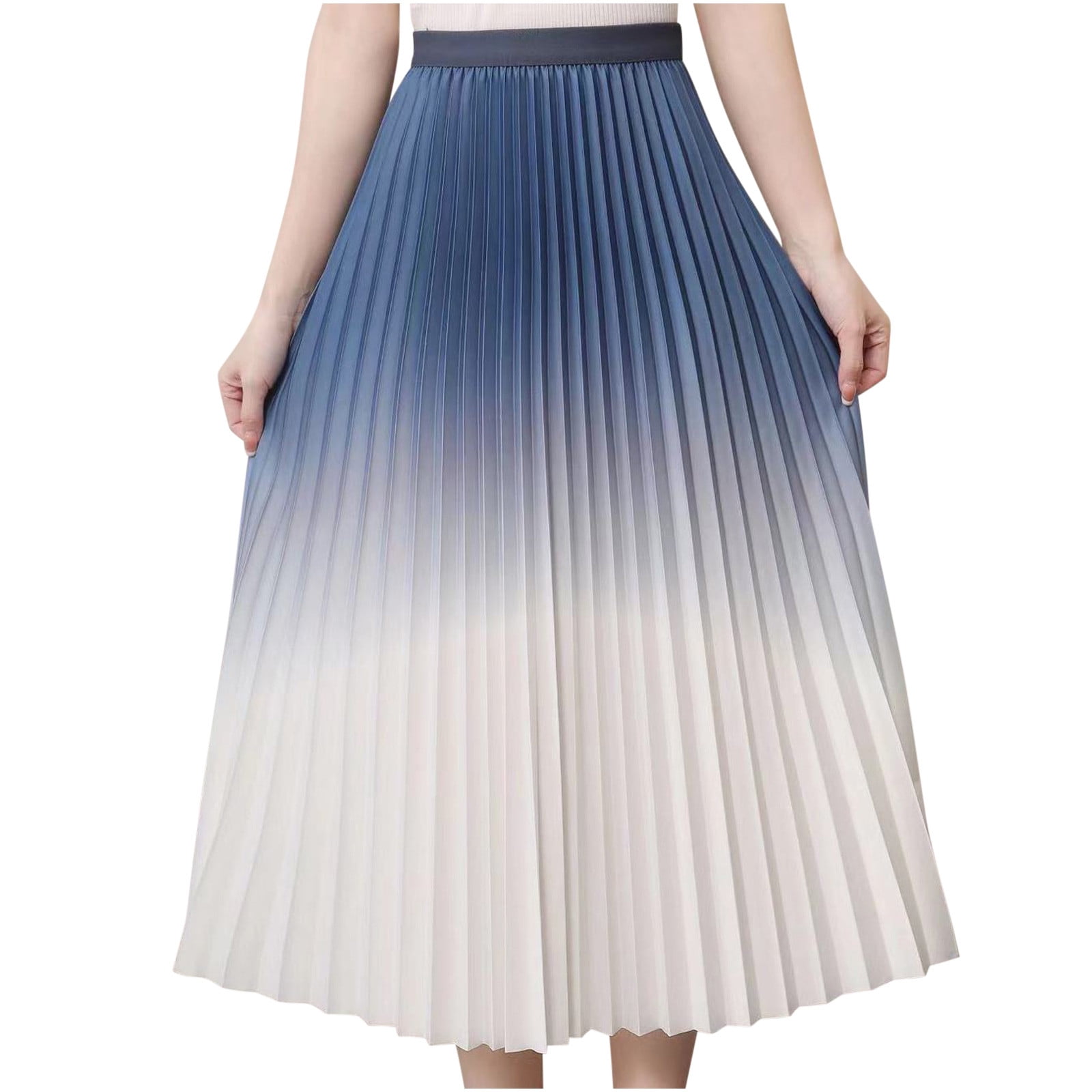 Sky Light Blue Ladies Gradient Loose Fit Skorts for Women Lounge ...