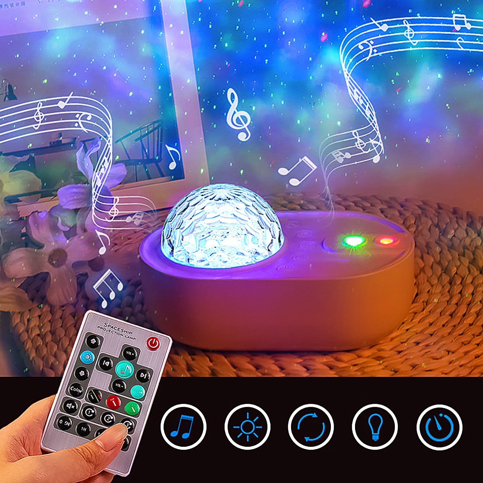 Sky Light Projector,Spaceship Projection Lights Spaceship Colorful ...