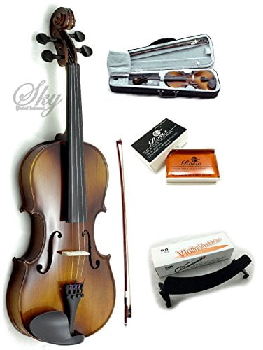 Sky New Solid Wood Antique Viola Outfit with Lightweight Case, Bow and ...