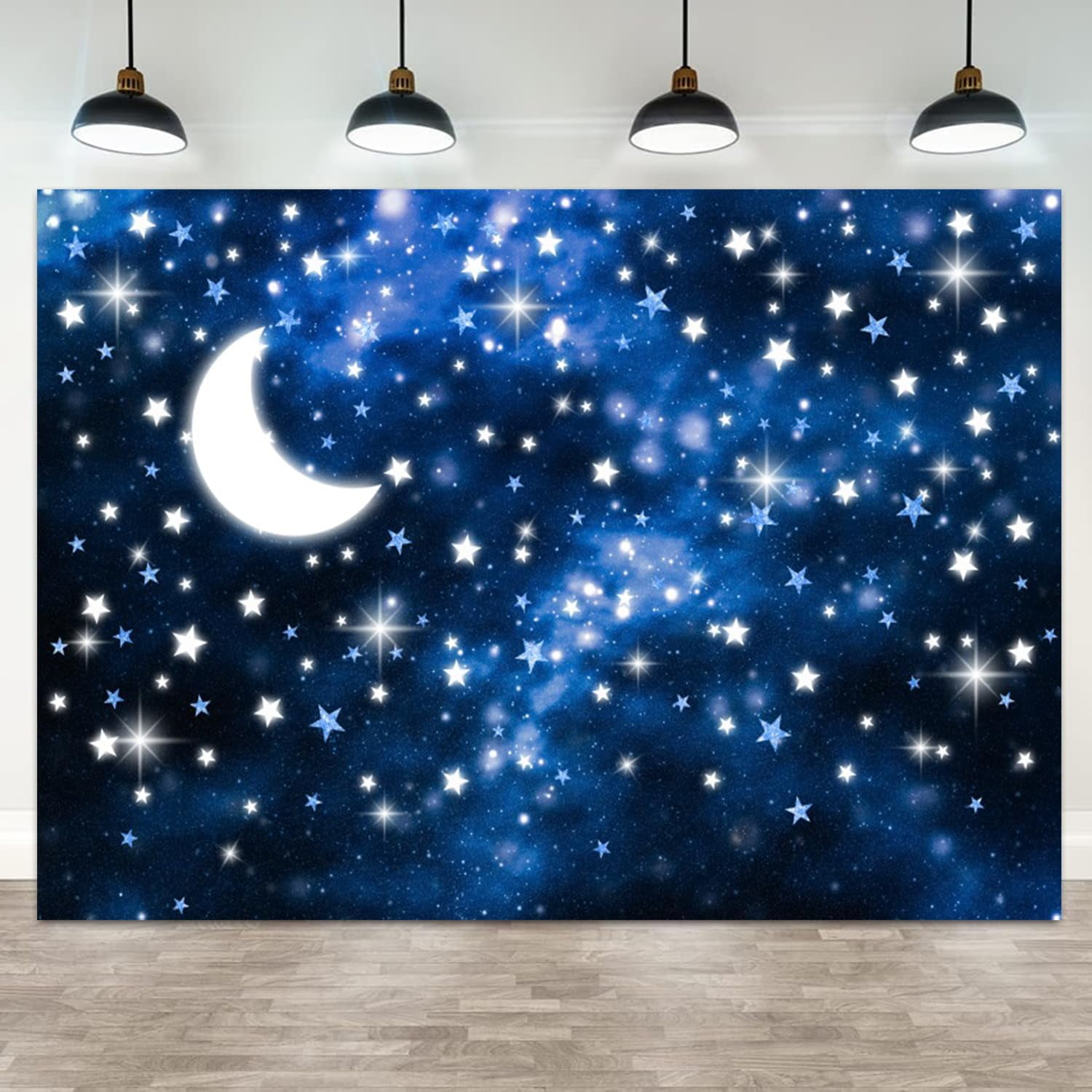 Sky Night Backdrop Galaxy Night Sky Photography Background Moon ...