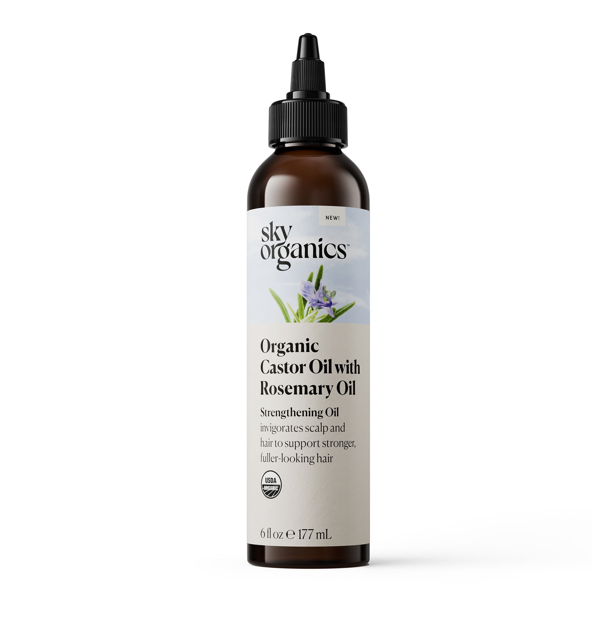 Sky Organics Organic Castor Oil with Rosemary Oil for Fuller-Looking ...
