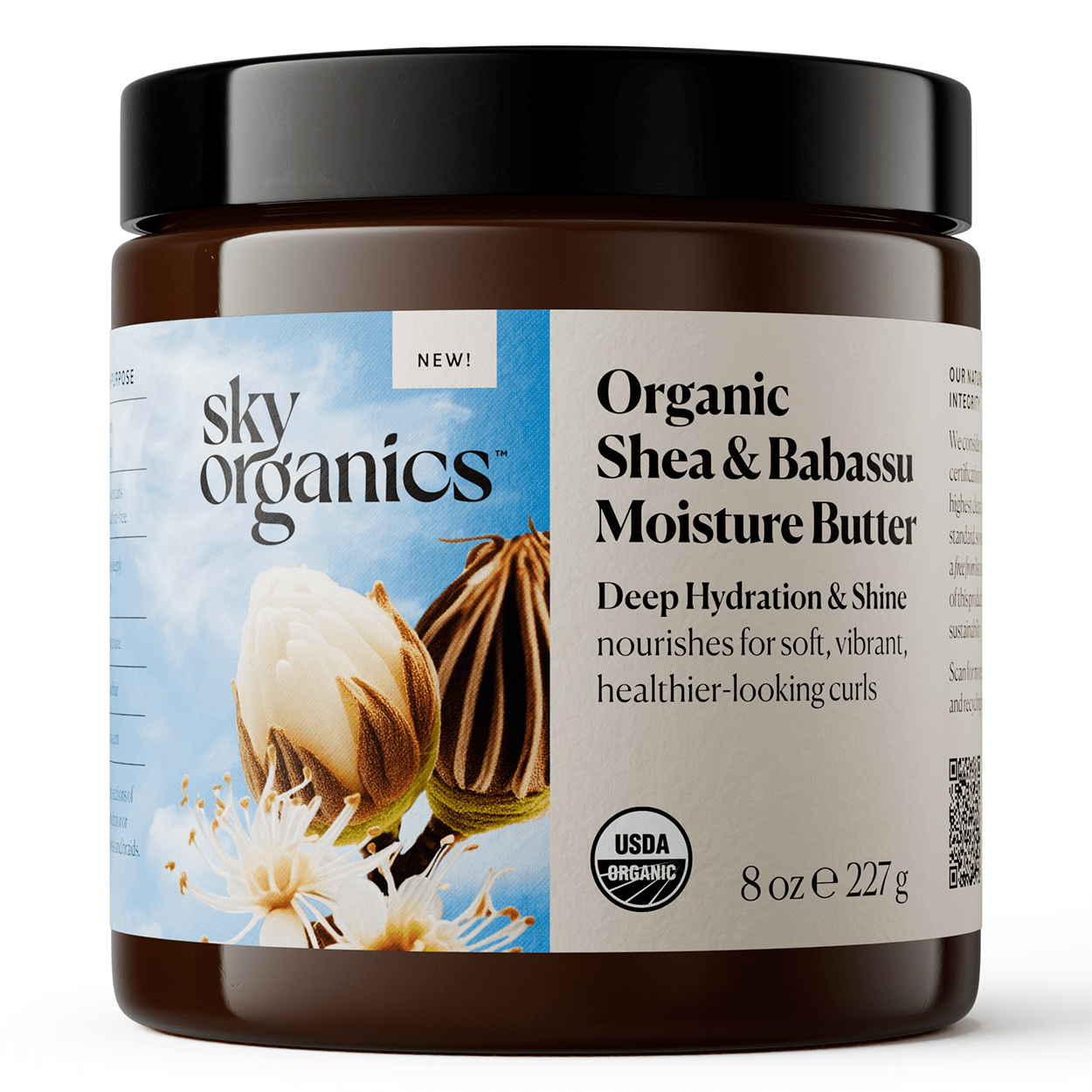 Sky Organics Organic Shea Babassu Moisture Butter for Curly Hair 8 oz ...