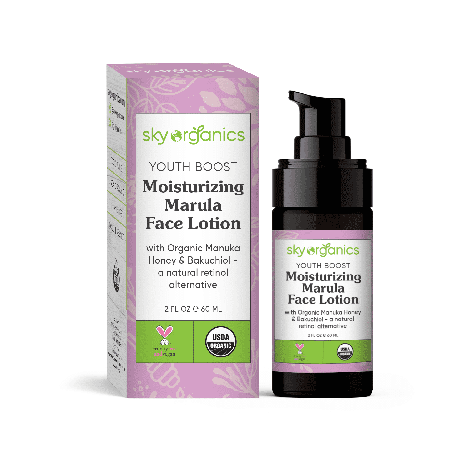 Sky Organics Youth Boost Moisturizing Marula Face Lotion for All Skin ...