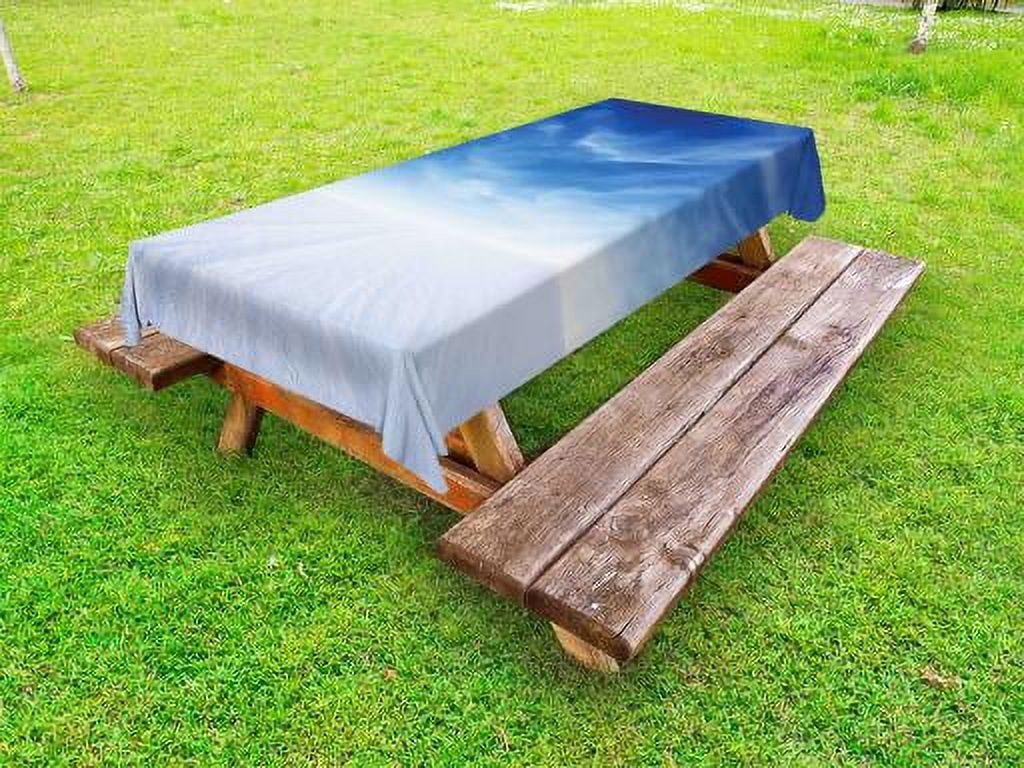 Sky Outdoor Tablecloth, Snowy Mountain with Open Weather Environment ...