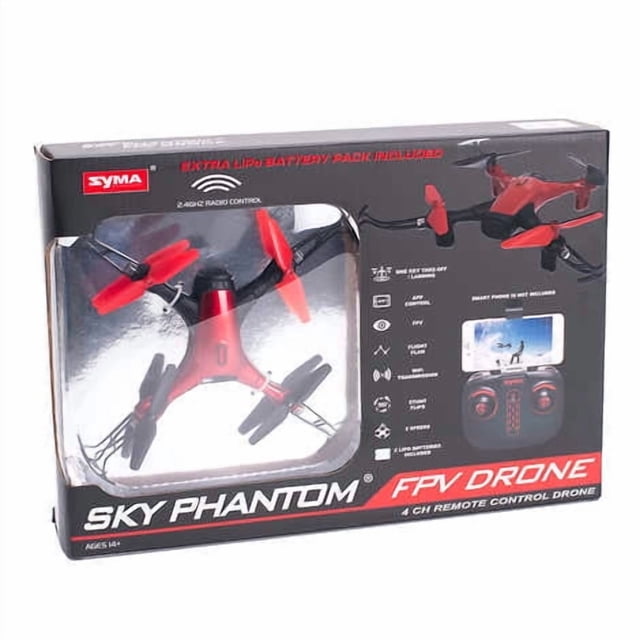 Sky Phantom WiFi FPV Drone (Red) - Technology Store Essential - Walmart ...