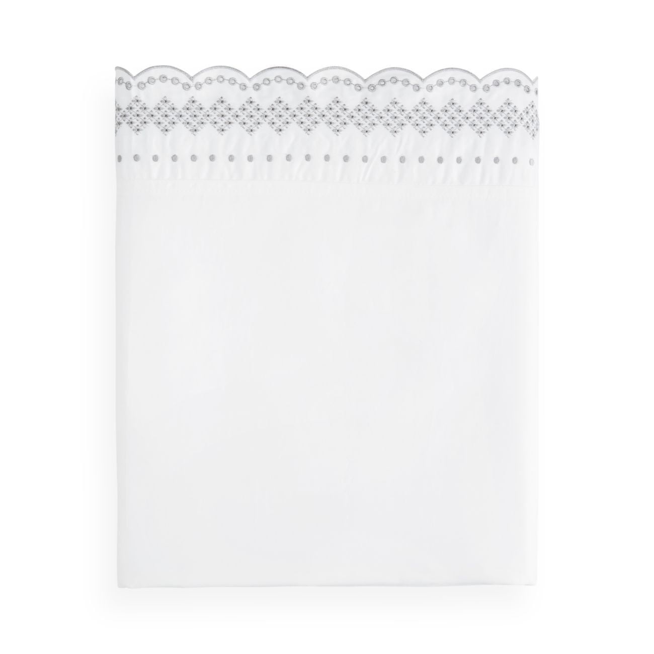 Sky Scalloped Embroidered Flat Sheets - Walmart.com