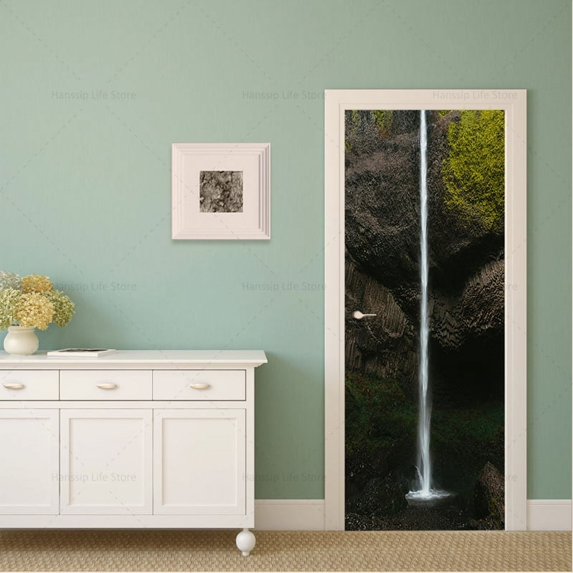 Sky Scenery Door Mural Stickers Self Adhesive Waterproof PVC Wallpaper ...